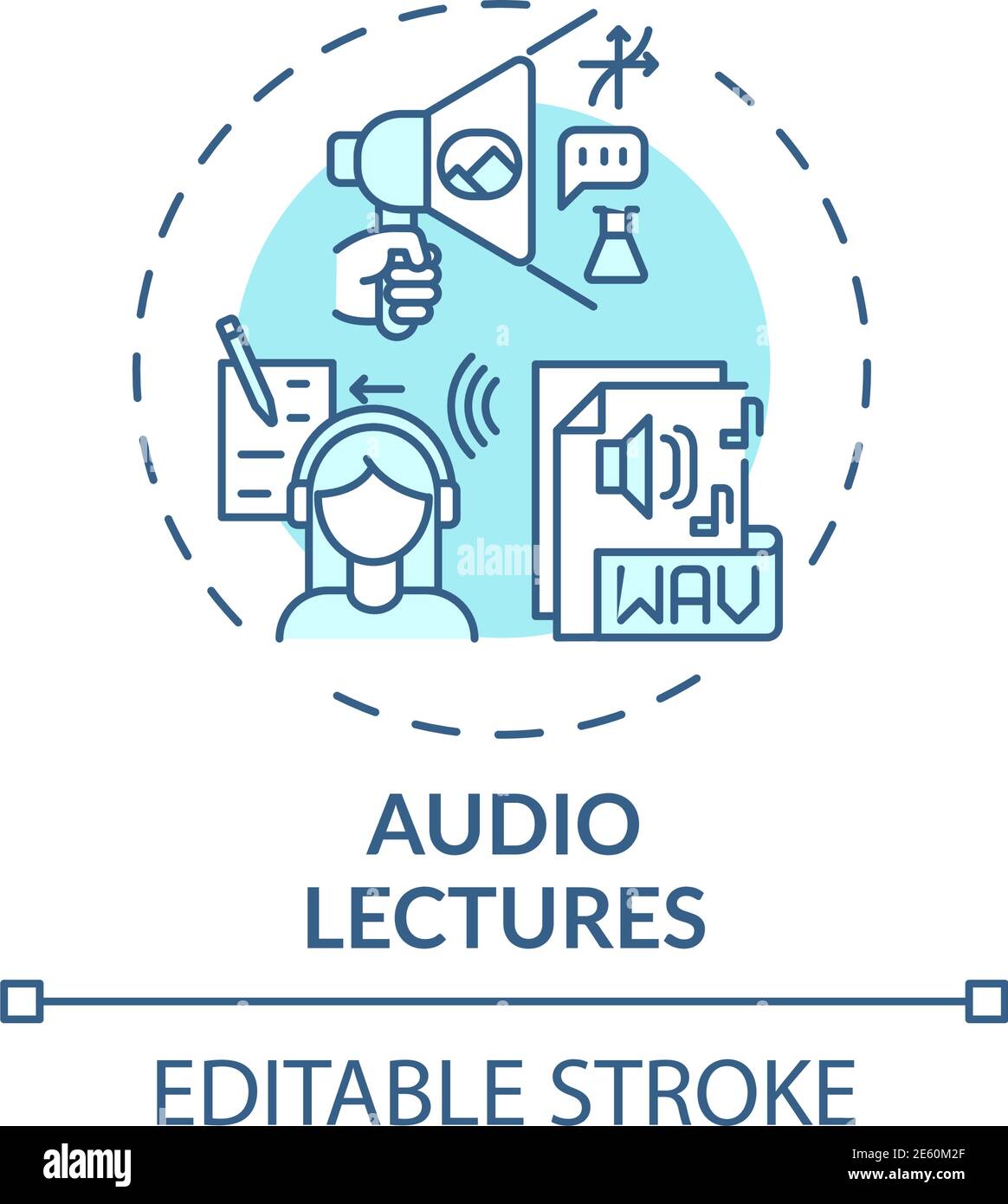 Audio lectures concept icon Stock Vector Image & Art - Alamy