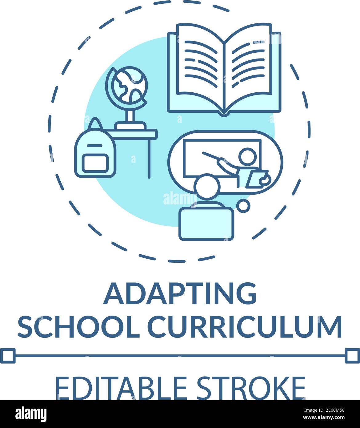 Adapting school curriculum concept icon Stock Vector Image & Art - Alamy