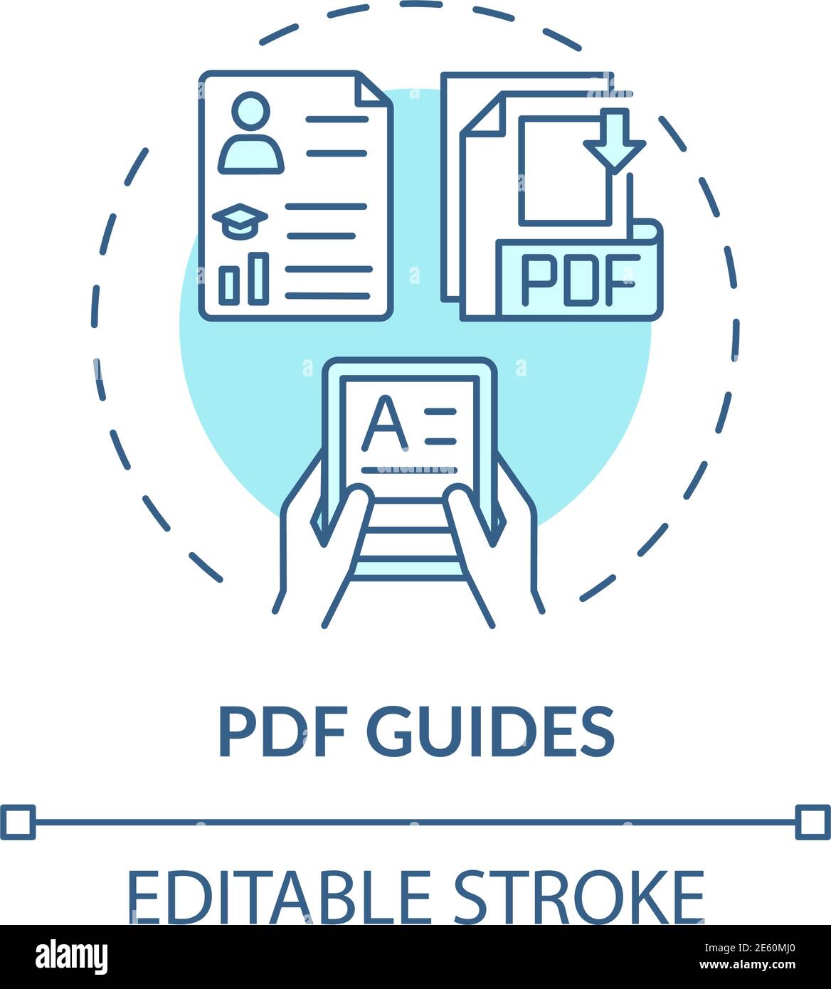 PDF guides concept icon Stock Vector Image & Art - Alamy