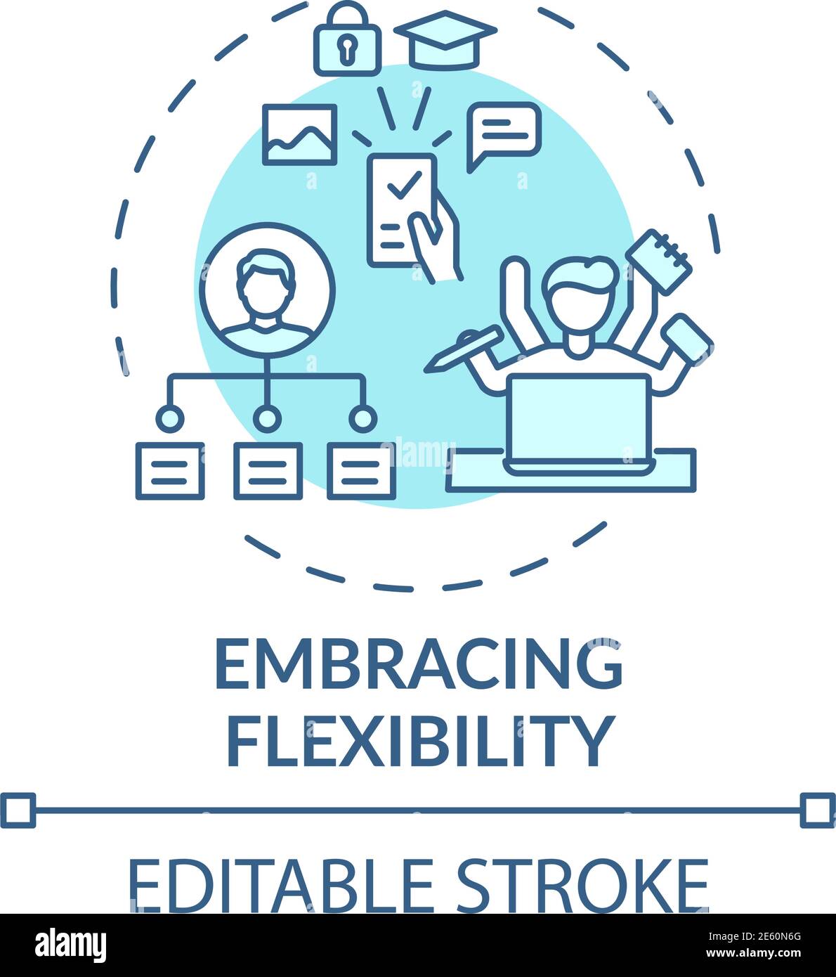 Embracing Flexibility Concept Icon Stock Vector Image And Art Alamy