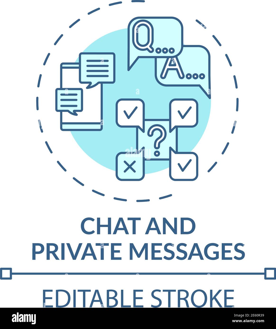 Chat and private messages concept icon Stock Vector Image & Art - Alamy