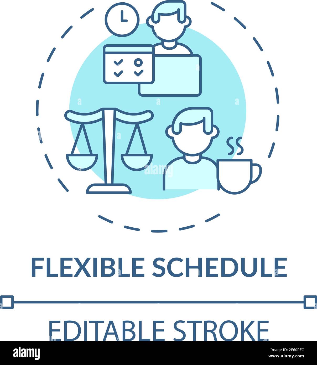 Flexible schedule concept icon Stock Vector Image & Art - Alamy