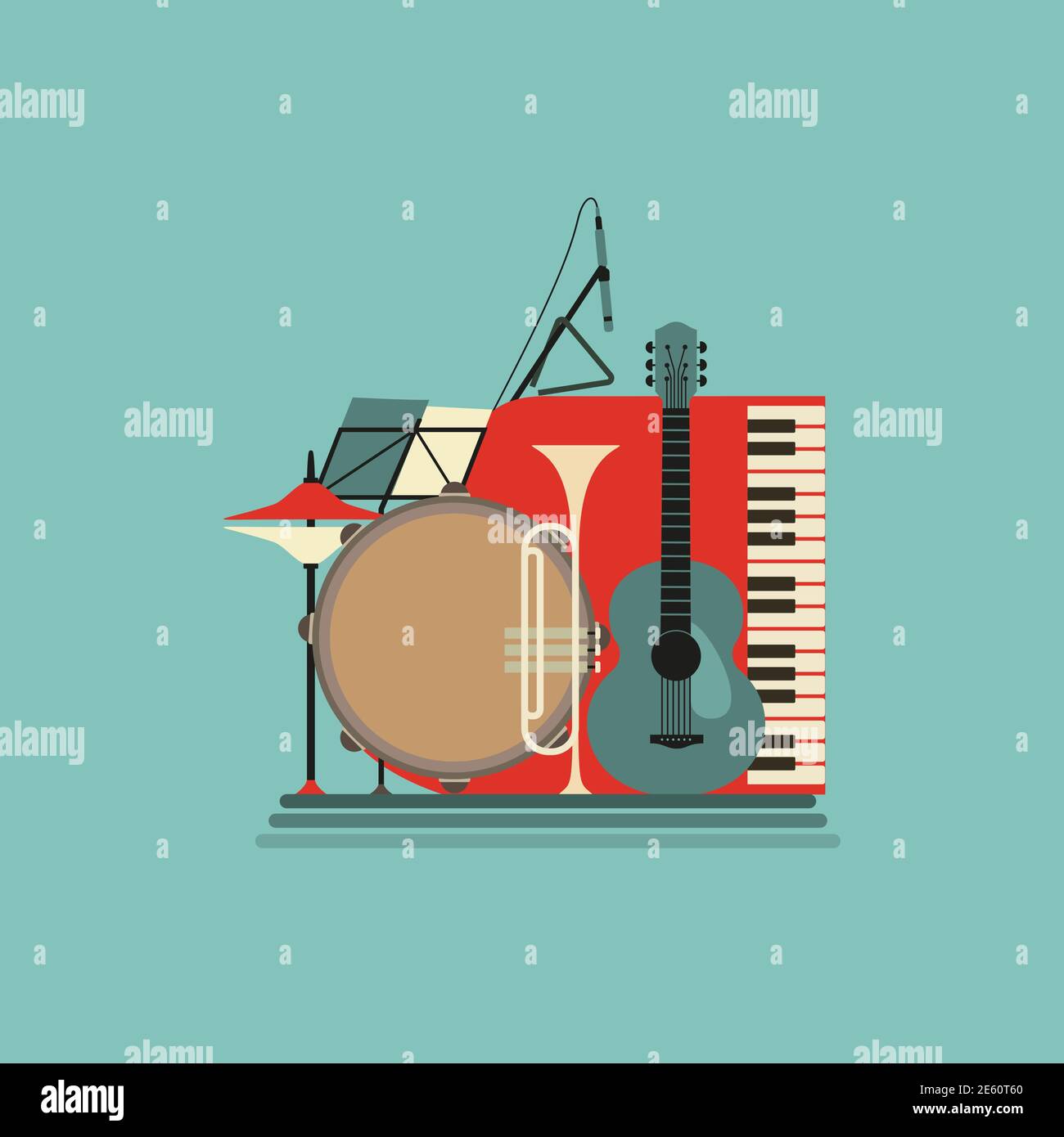 Piano stand Stock Vector Images - Alamy