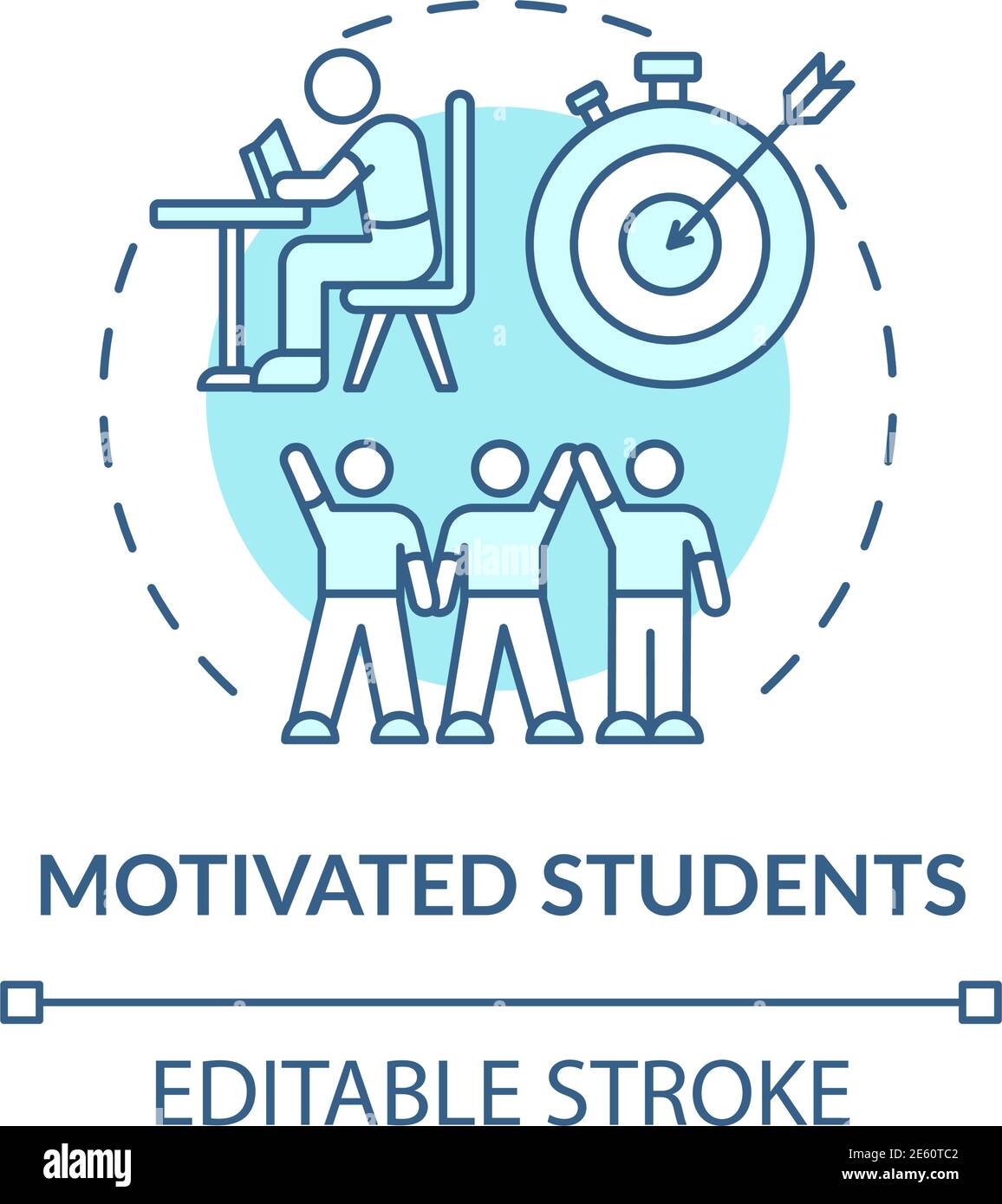 Students circle class Stock Vector Images - Alamy