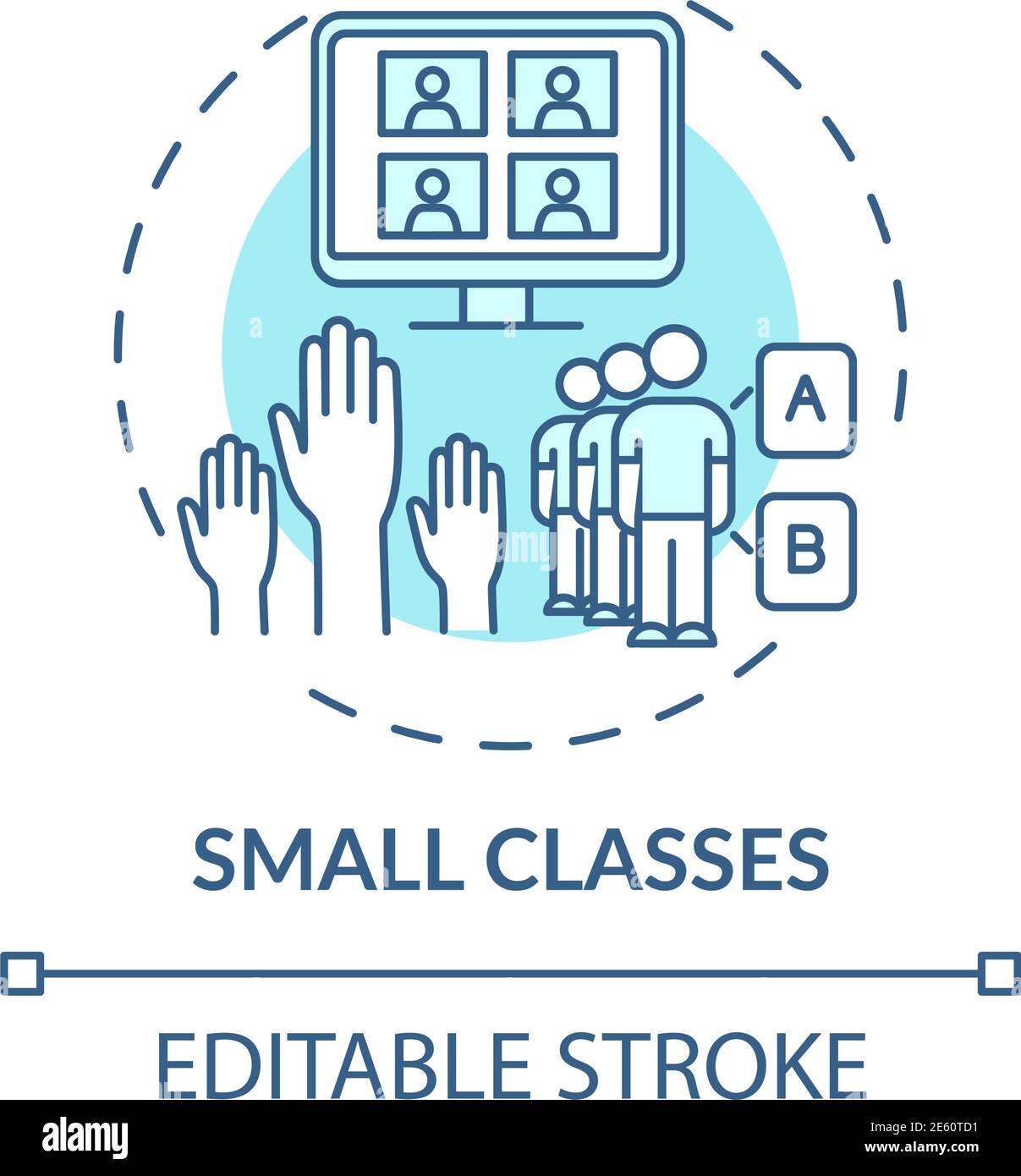 Small classes concept icon Stock Vector Image & Art - Alamy