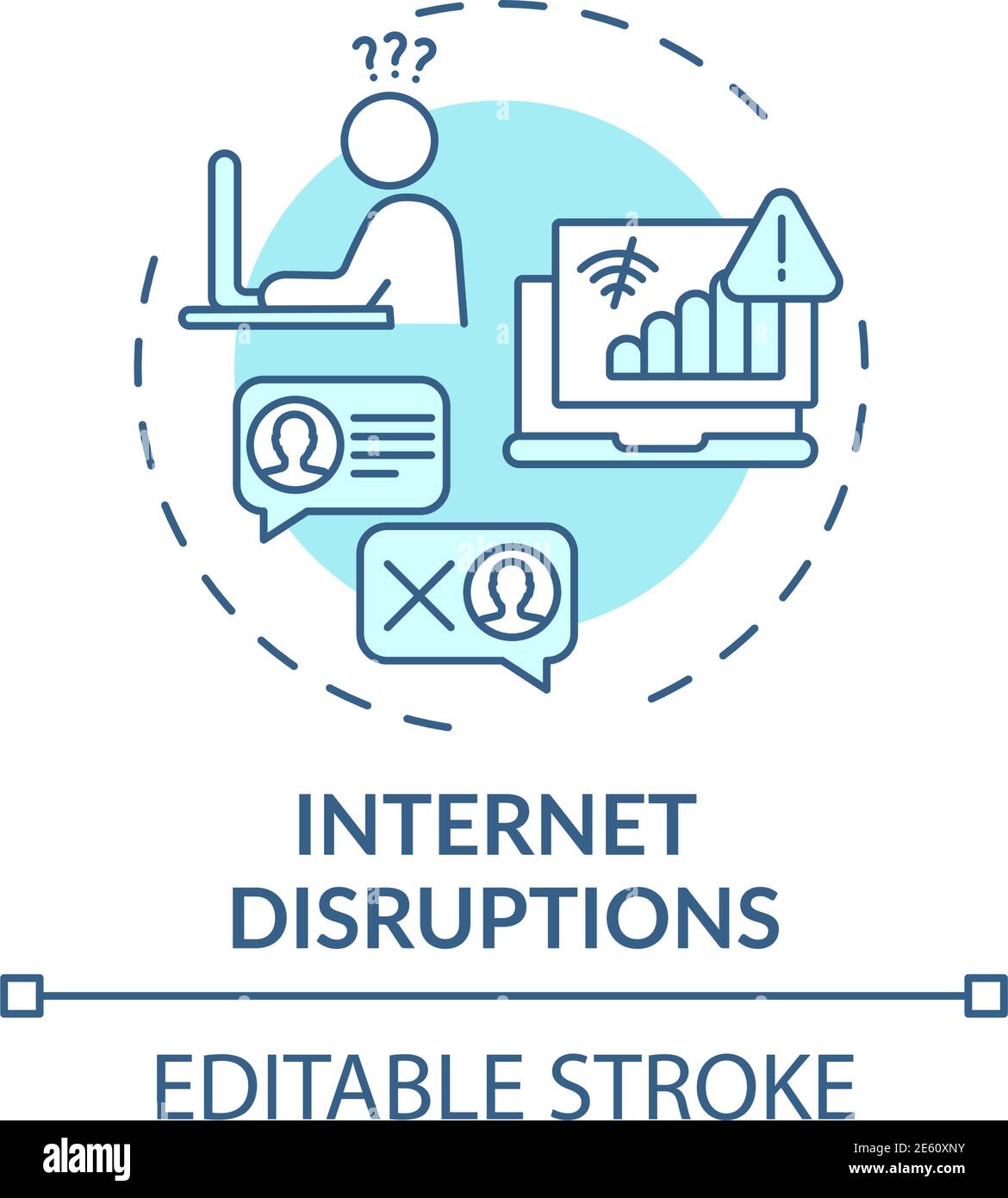 Internet disruptions concept icon Stock Vector Image & Art - Alamy