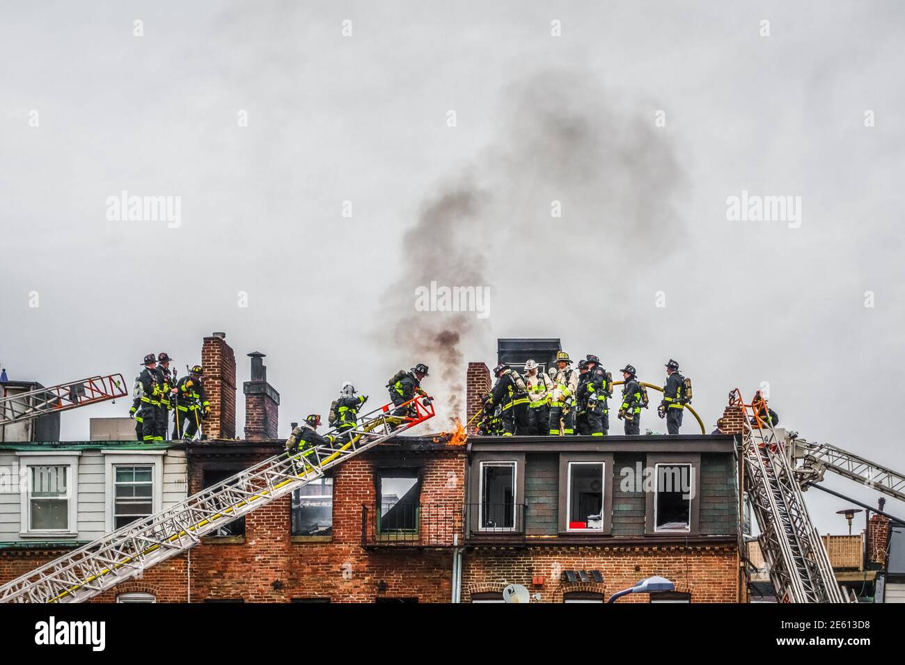 Fire truck ladders hi-res stock photography and images - Alamy