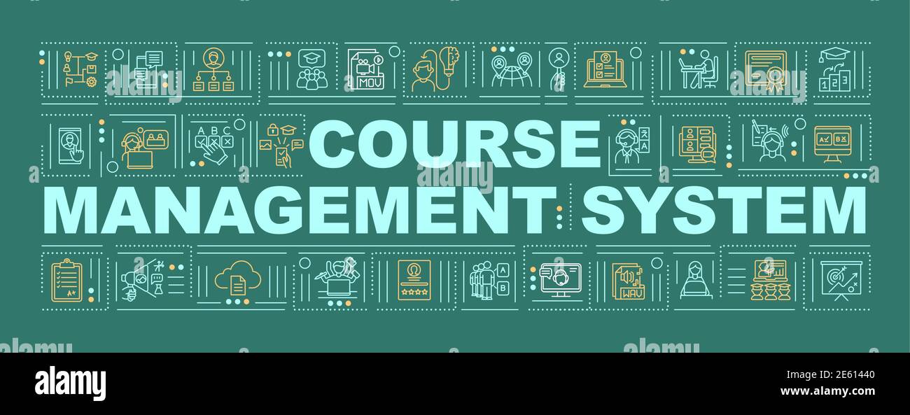 Course management system word concepts banner Stock Vector Image & Art ...