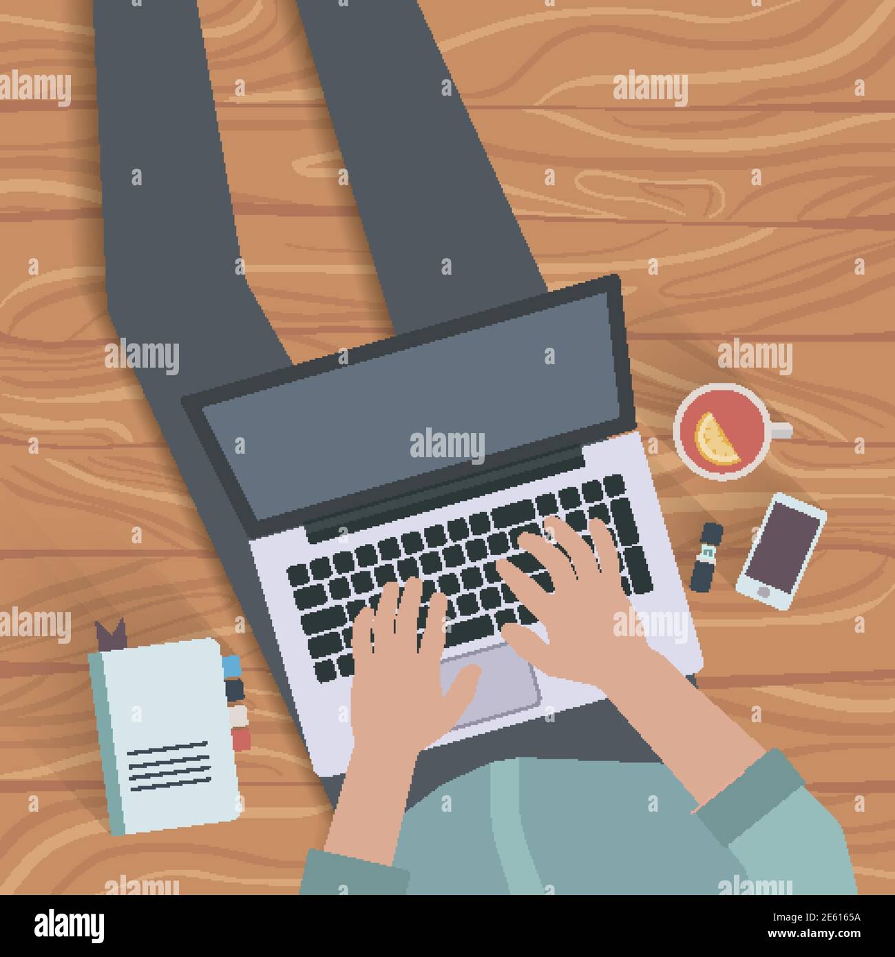 Man Typing Cartoon Stock Vector Images - Alamy