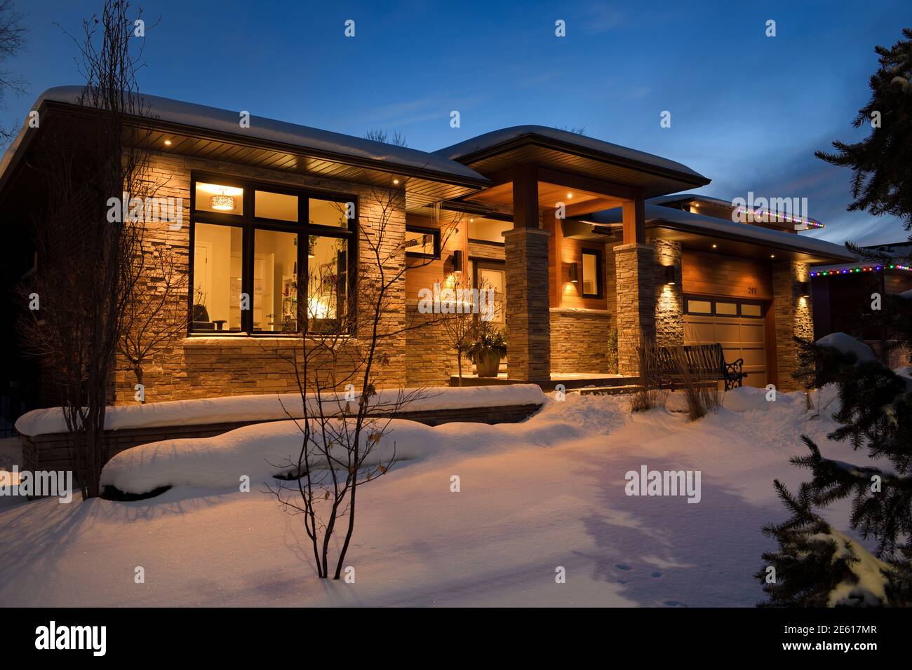 Modern Style Homes In The Snow