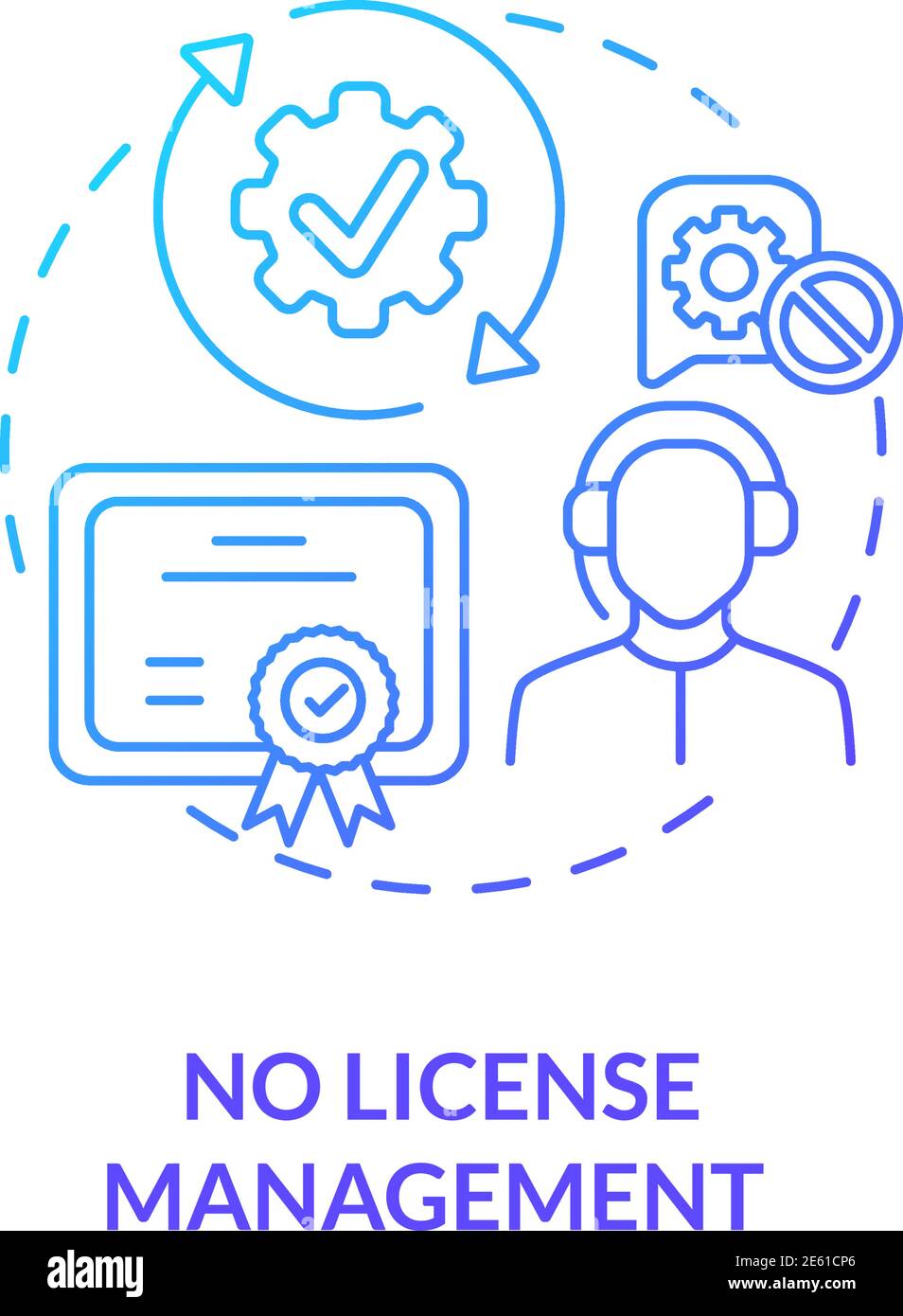 No license management concept icon Stock Vector Image & Art - Alamy