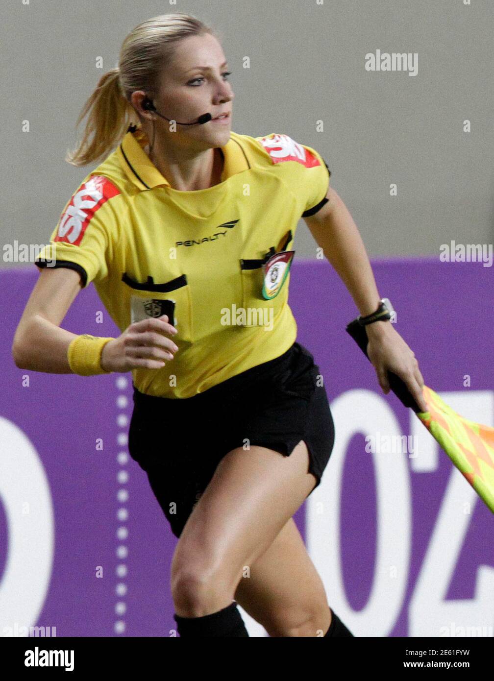 Brazilian Assistant Referee Fernanda Colombo High Resolution Stock ...