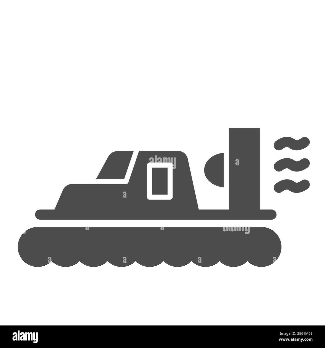 Hovercraft solid icon, sea transport symbol, marine transportation ...