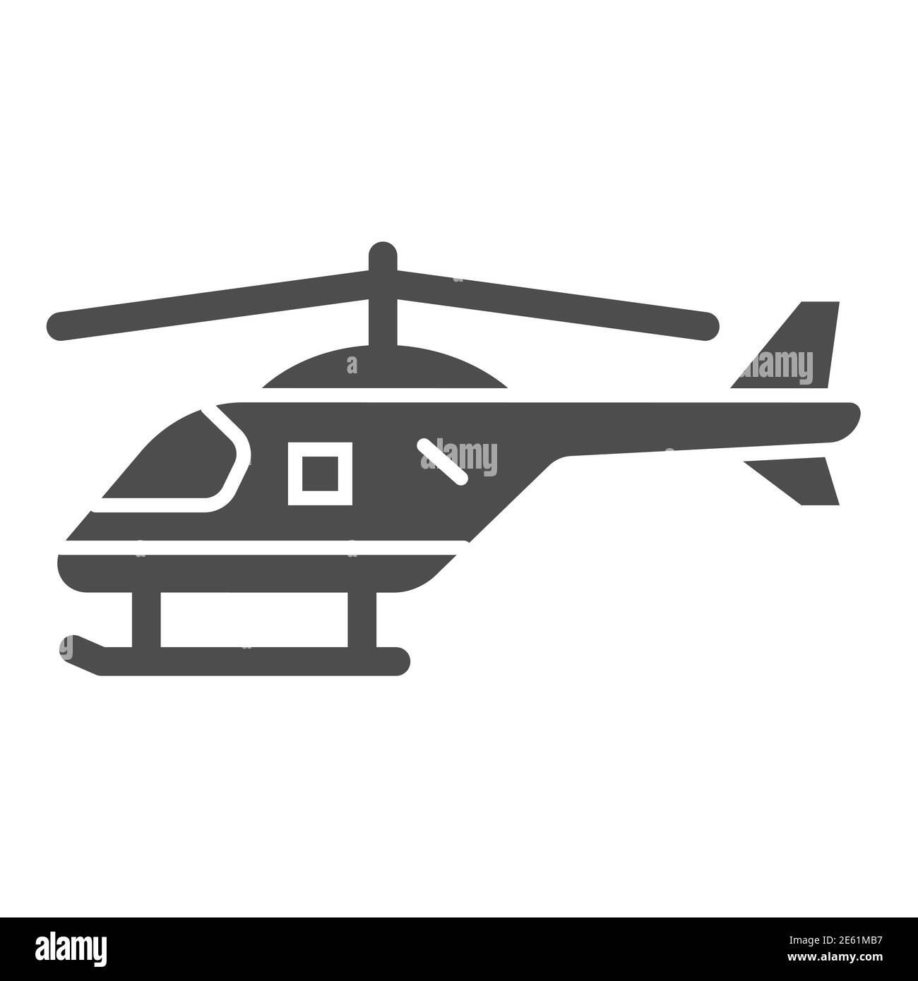 Helicopter solid icon, air transport symbol, copter vector sign on ...