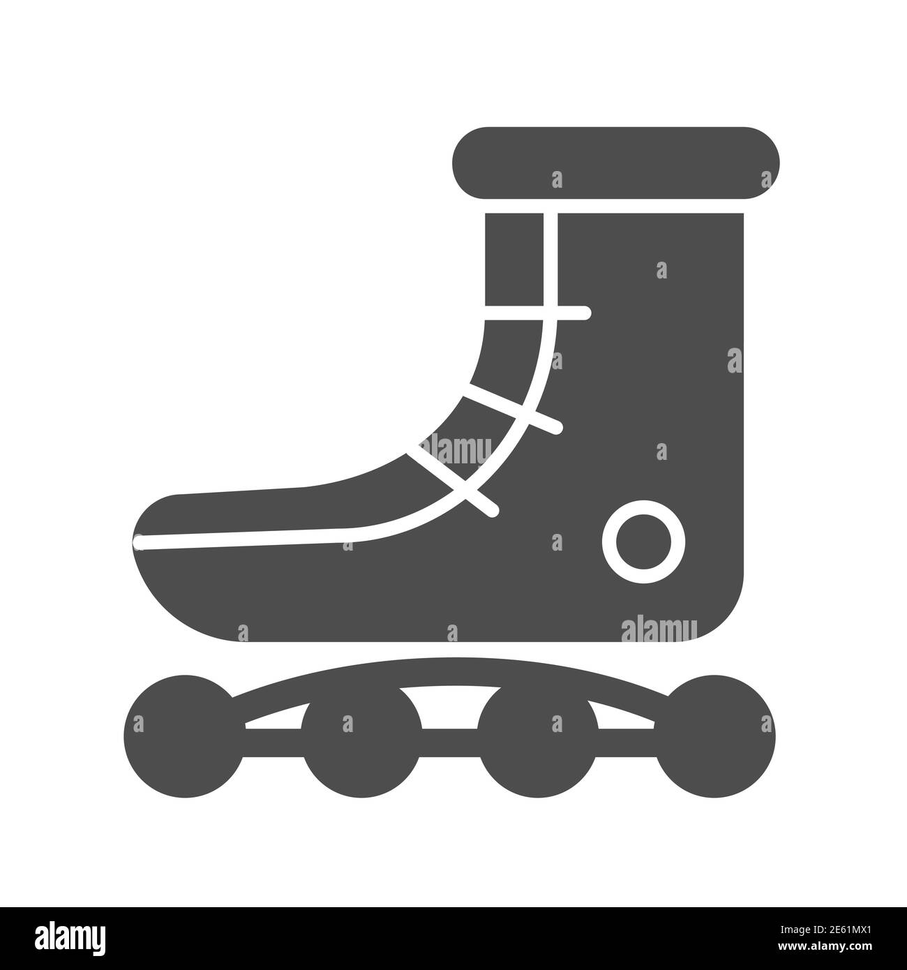 Roller skates solid icon, extreme sport activity symbol, retro skate ...