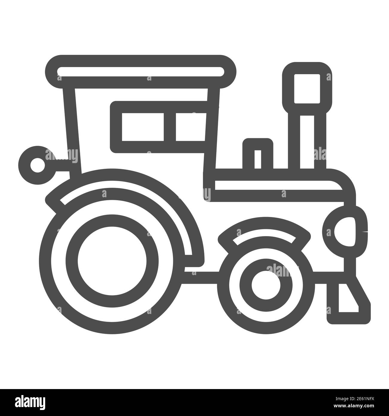Tractor line icon, farm machinery symbol, agrimotor vector sign on ...