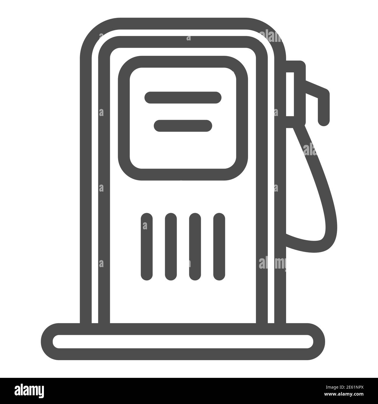 Gas station line icon, transportation symbol, petrol refill station ...