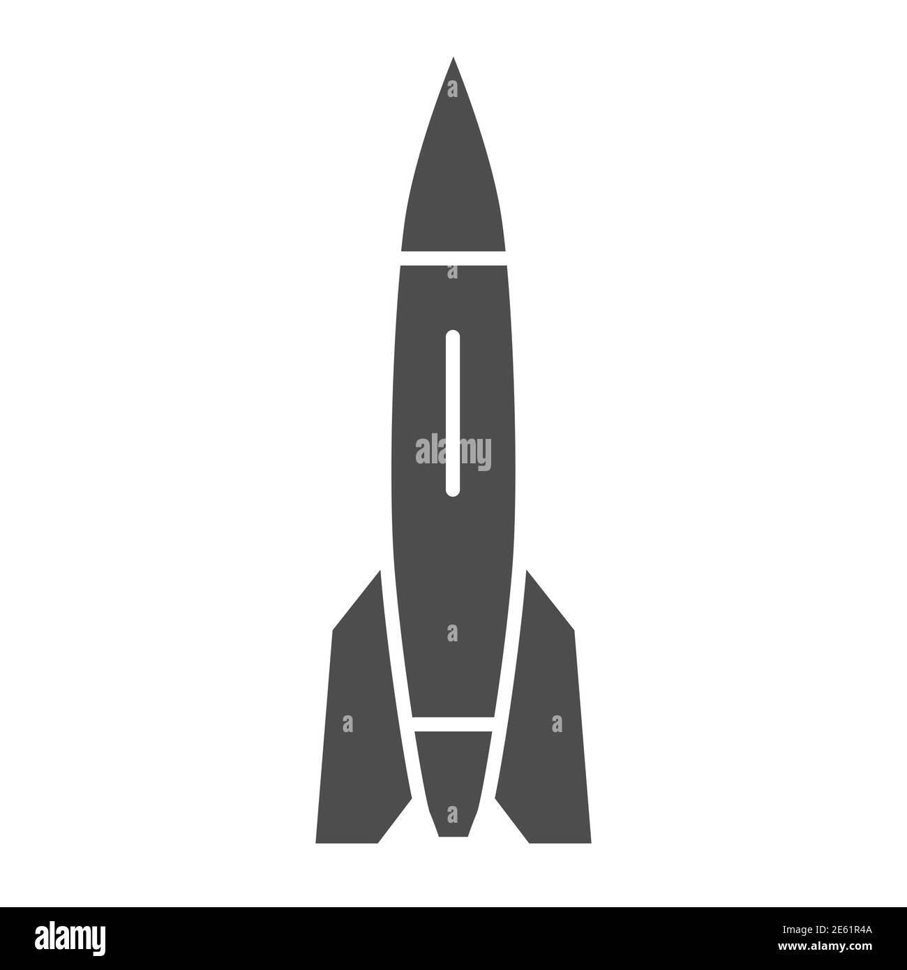 Rocket solid icon, transport symbol, space ship vector sign on white ...