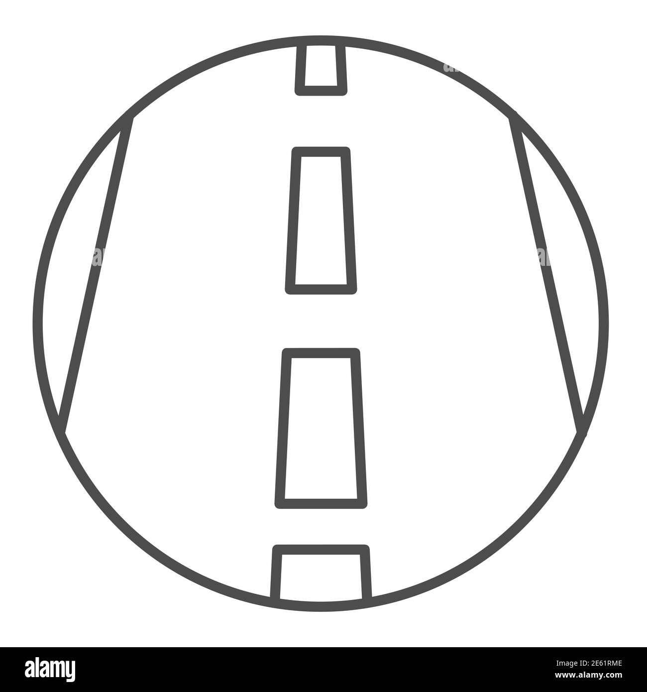Motorway thin line icon, transportation symbol, Highway road vector ...