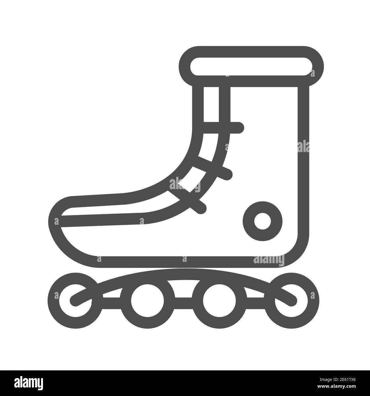 Roller skates line icon, extreme sport activity symbol, retro skate ...