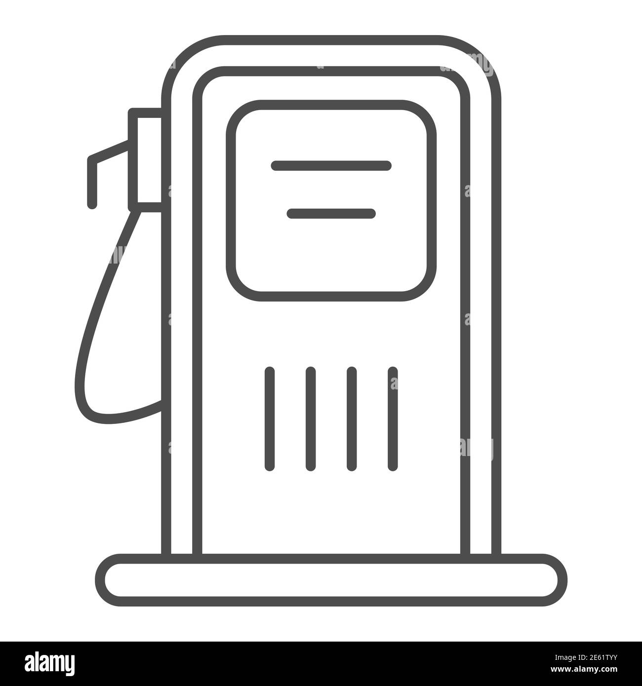 Gas station thin line icon, transportation symbol, petrol refill ...