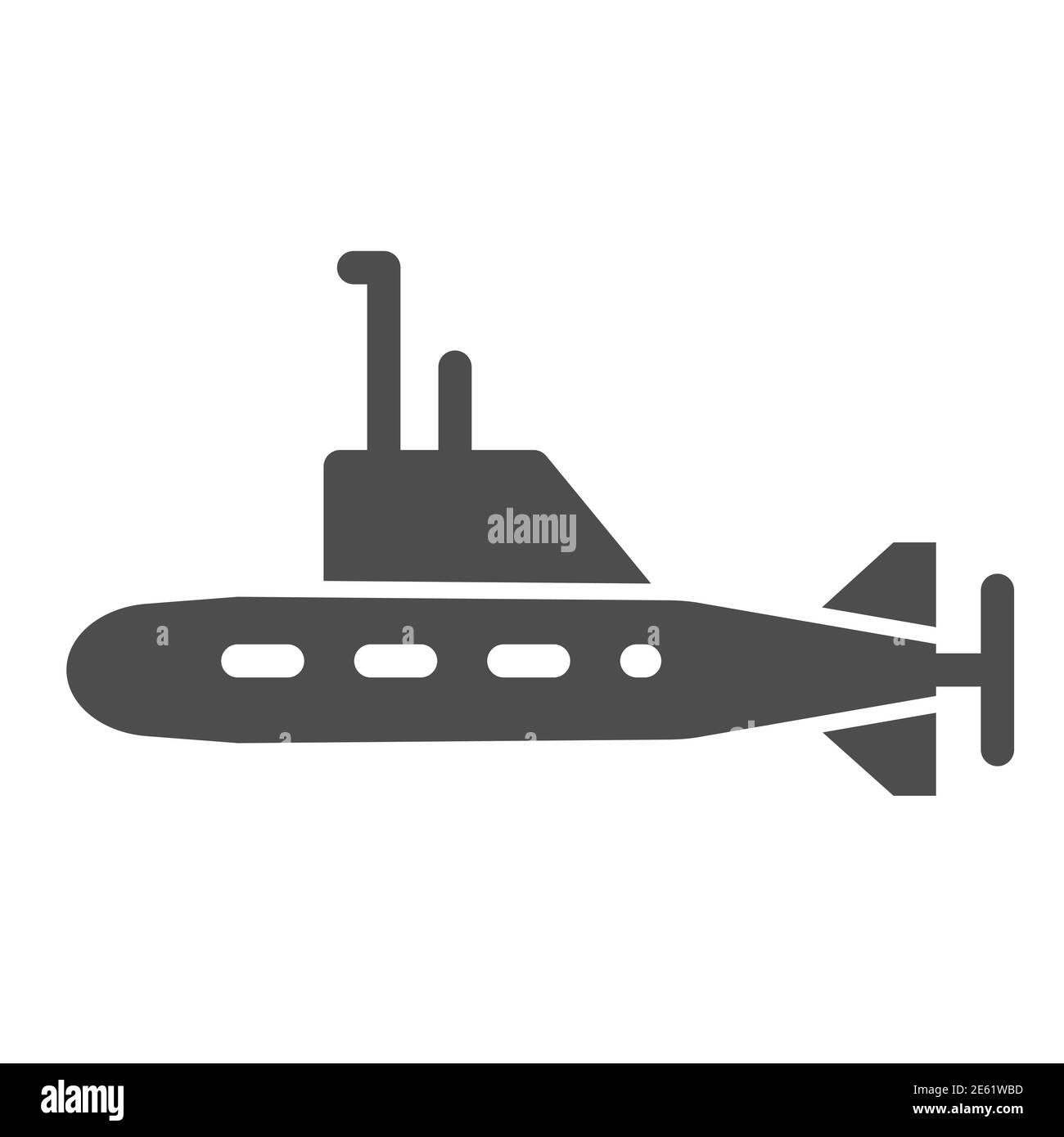 Submarine solid icon, warship transport symbol, underwater boat vector ...