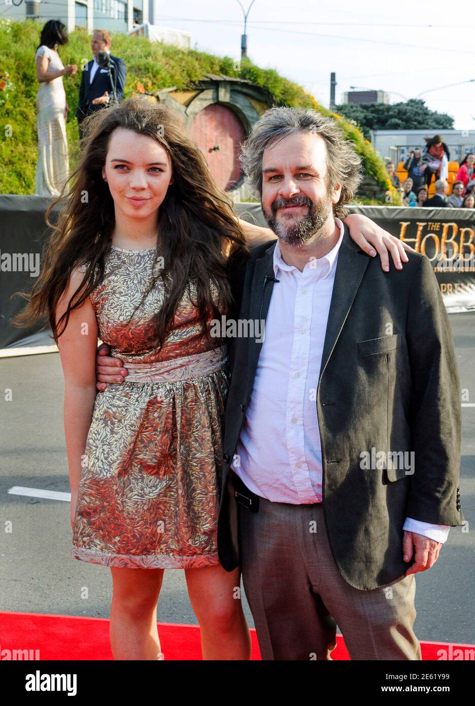 Peter jackson his daughter katie jackson hobbit hi-res stock ...