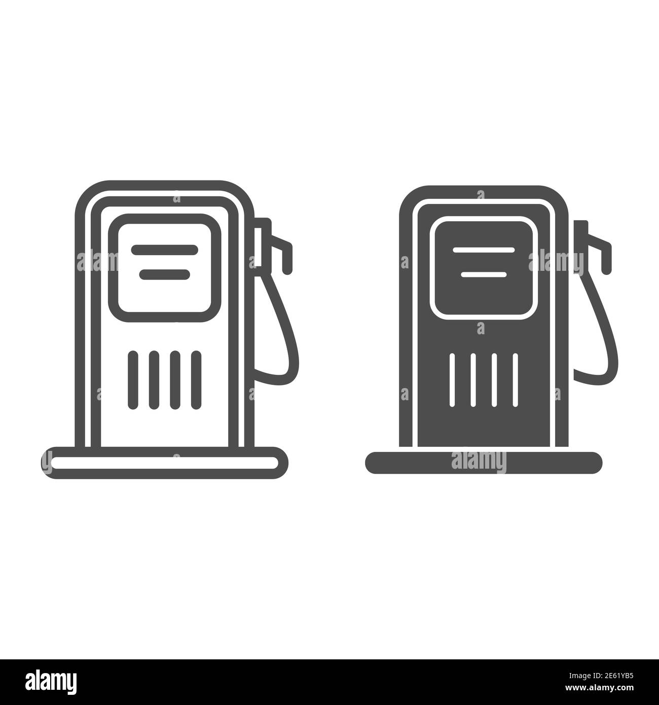 Car refueling on petrol station Black and White Stock Photos & Images ...