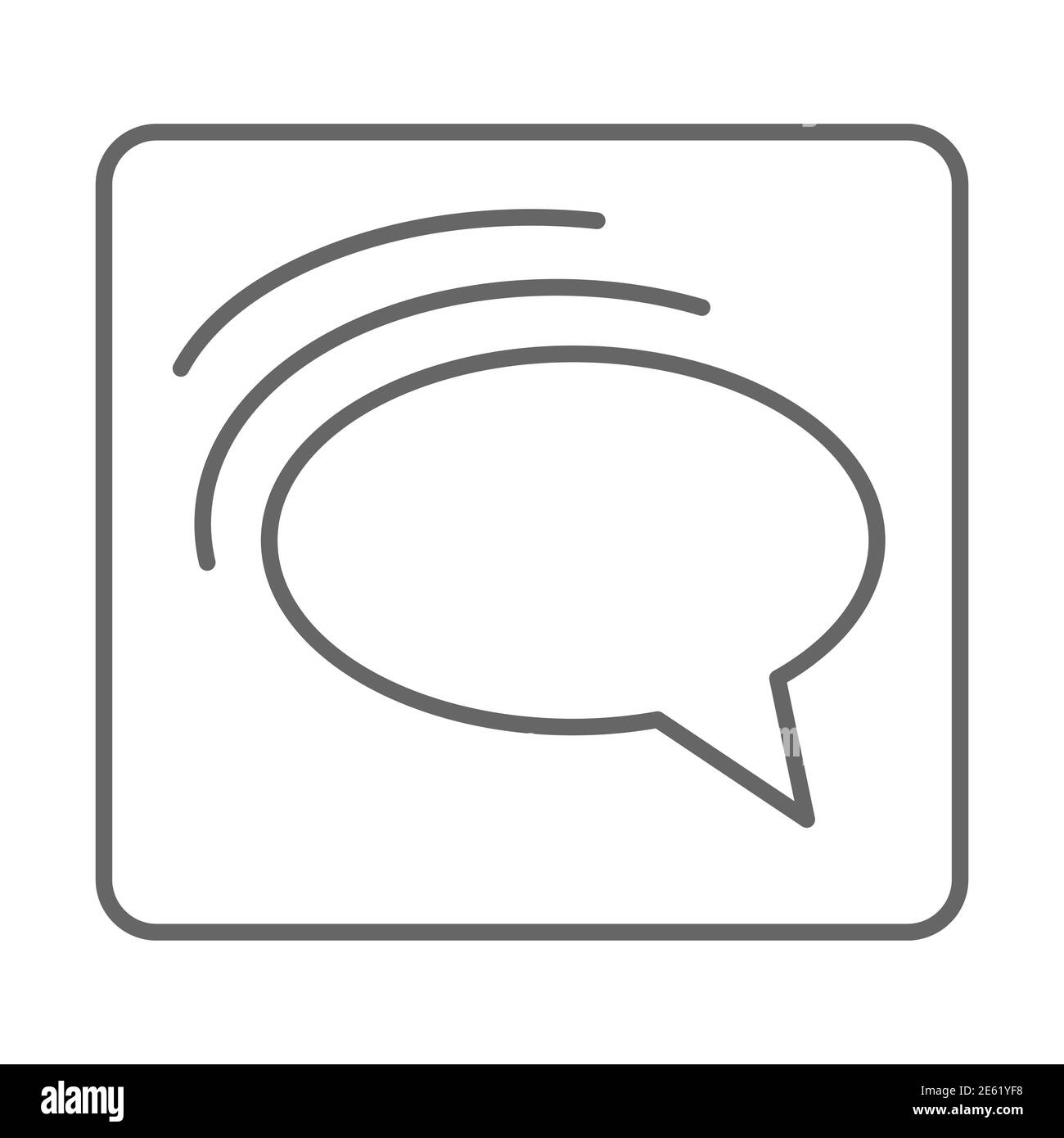 Chat message sign thin line icon, Communication chat symbol, received ...