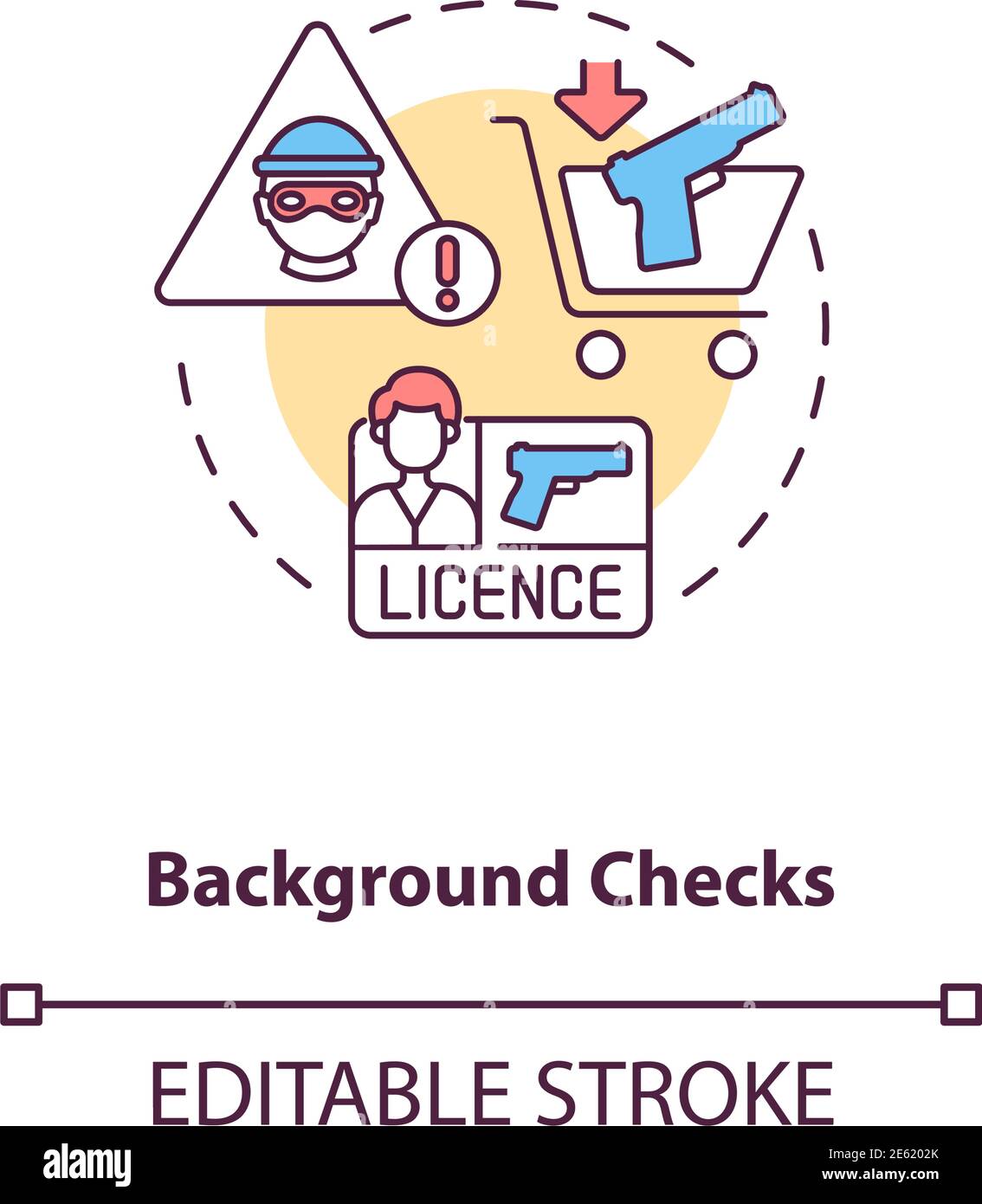 Background check concept icon Stock Vector Image & Art - Alamy