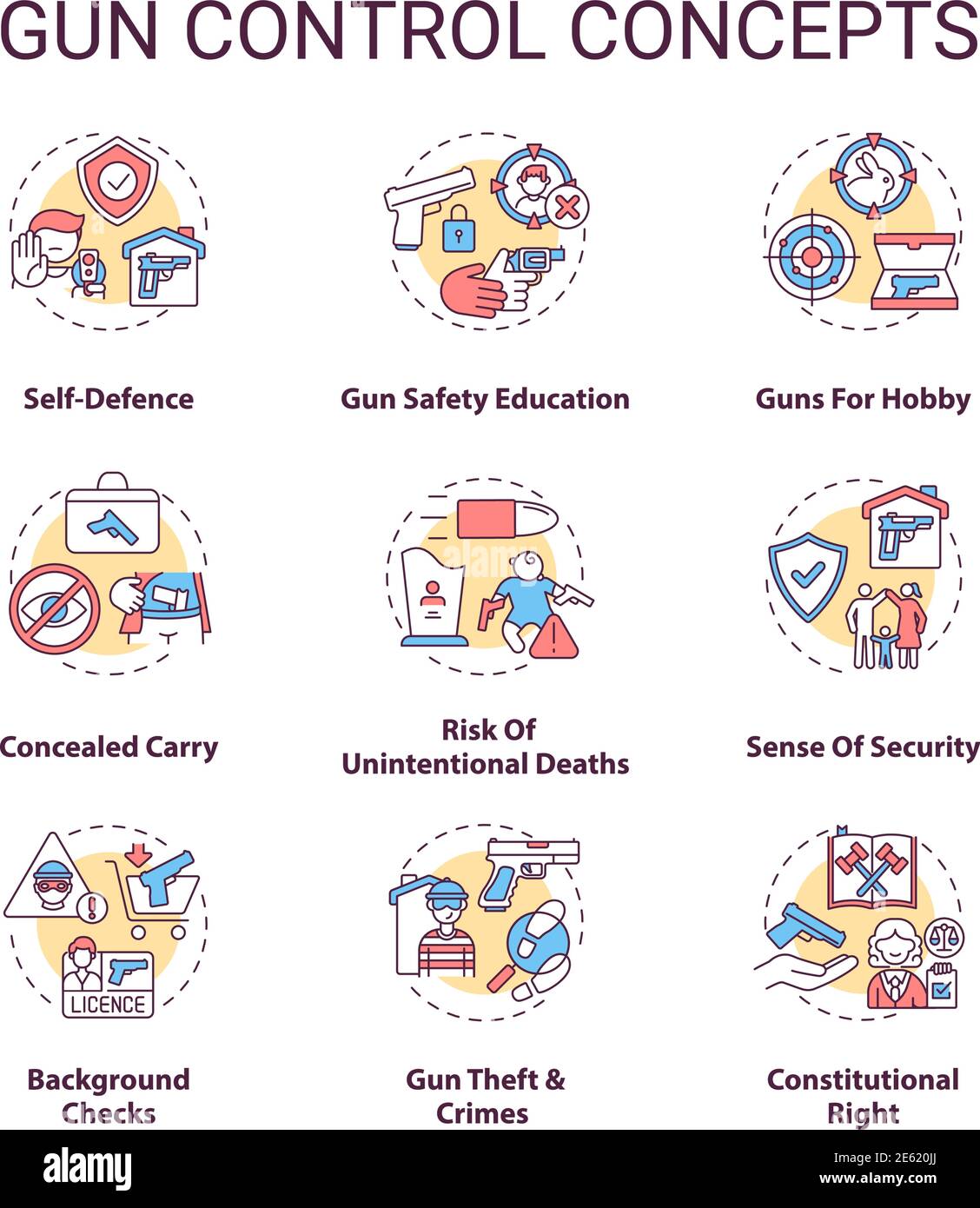 Gun control concept Stock Vector Images - Alamy