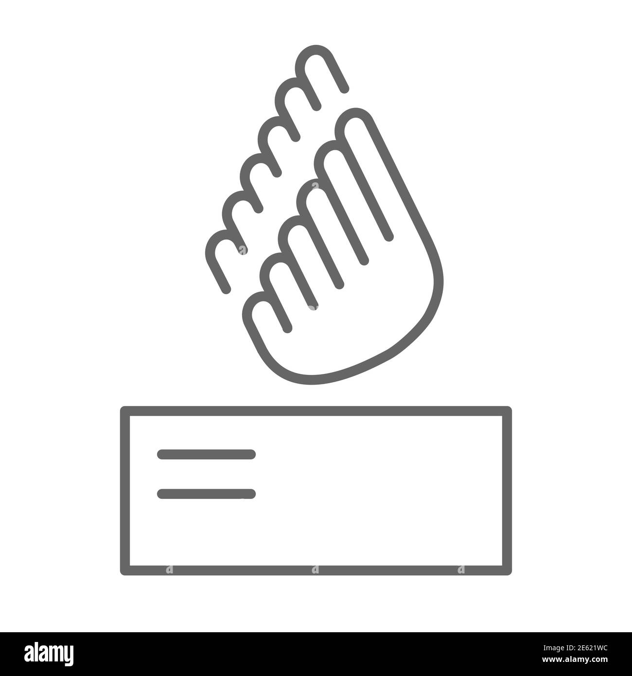 Fast parcel delivery thin line icon, logistics symbol, received mail ...