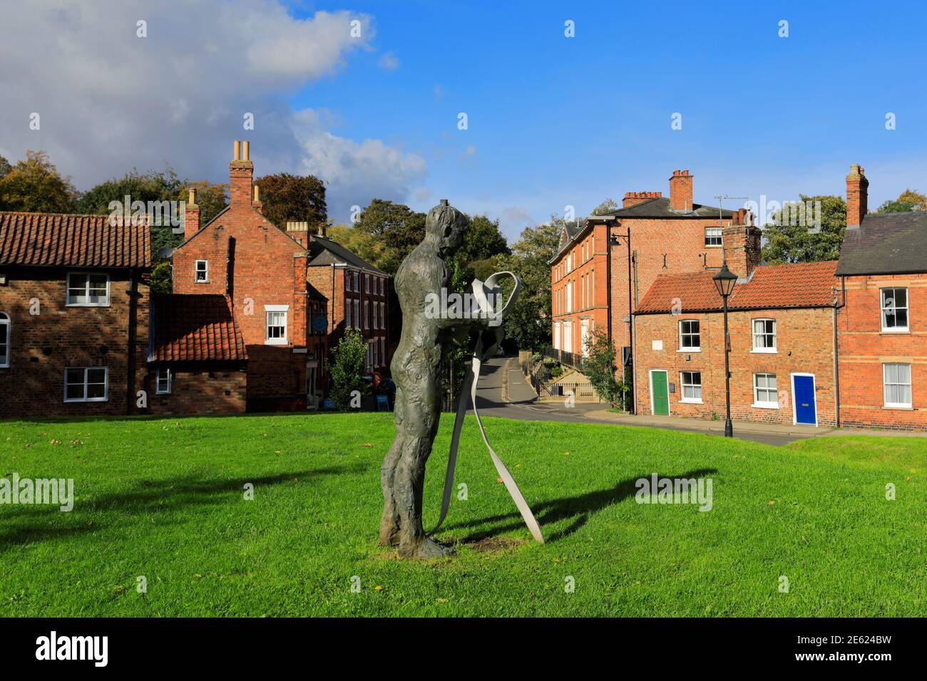 Statue on the village green, Louth town, East Lindsey, Lincolnshire, England; UK Stock Photo - Alamy