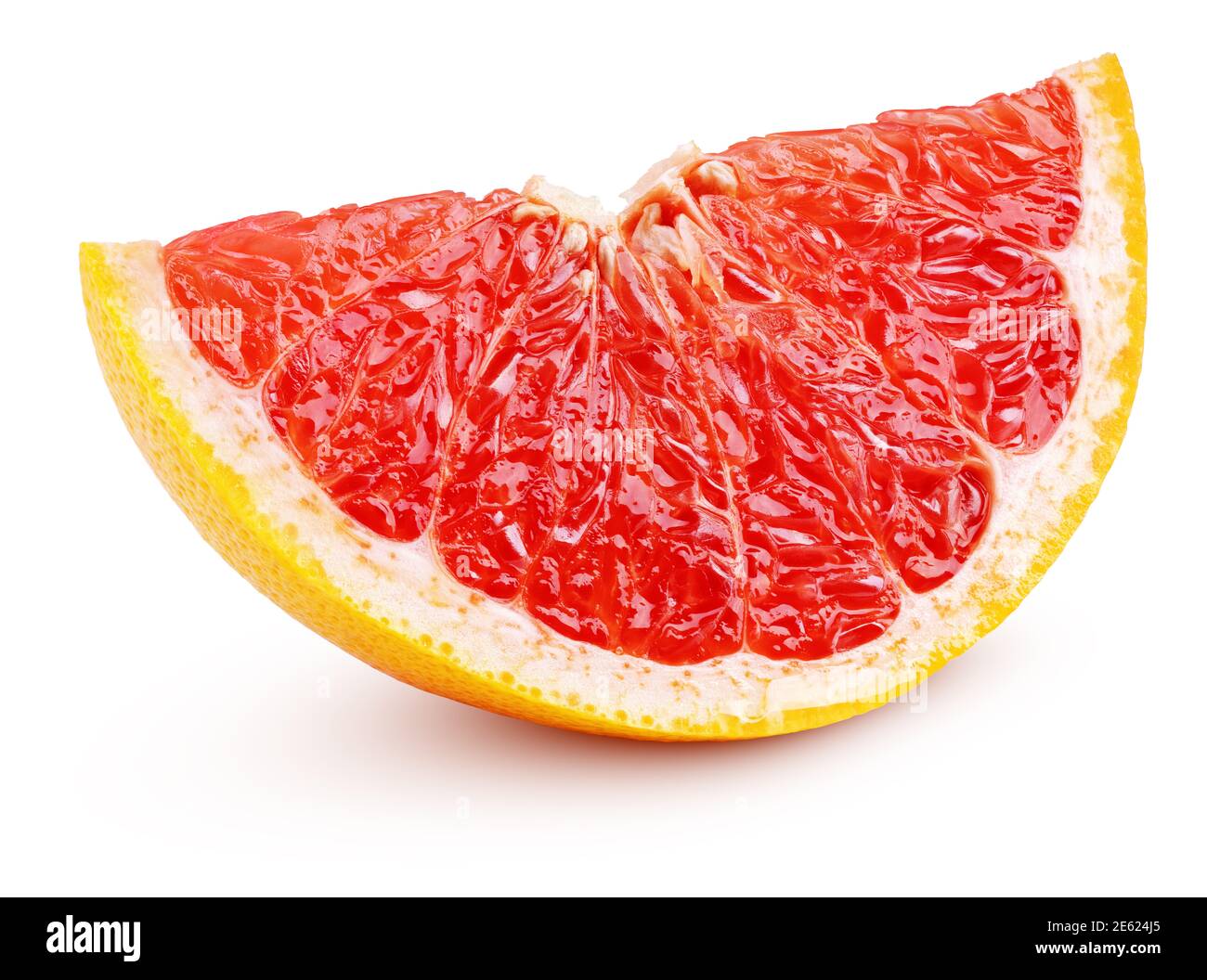 Slice of grapefruit citrus fruit isolated on white background ...