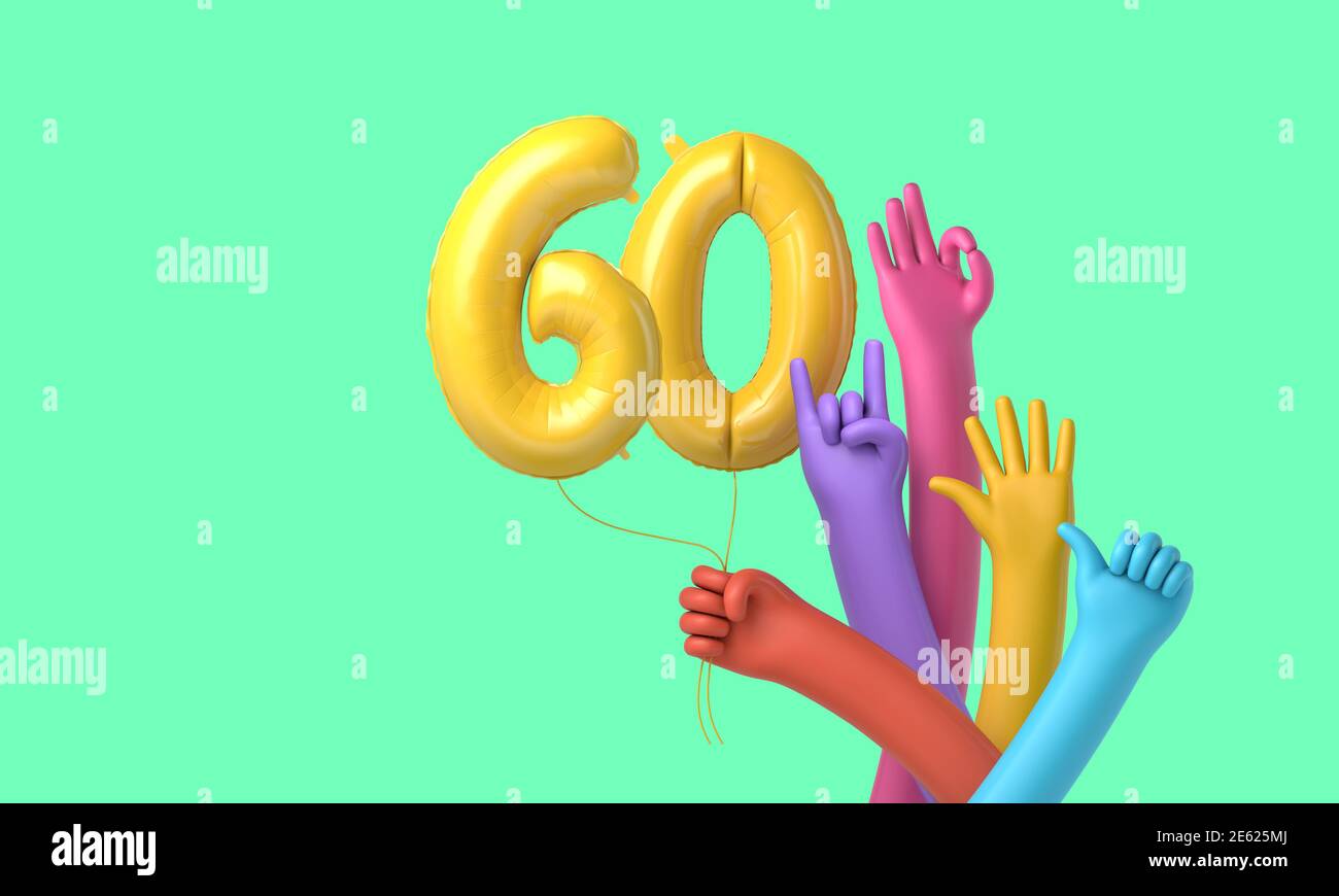 Happy 60 birthday cartoon hi-res stock photography and images - Alamy
