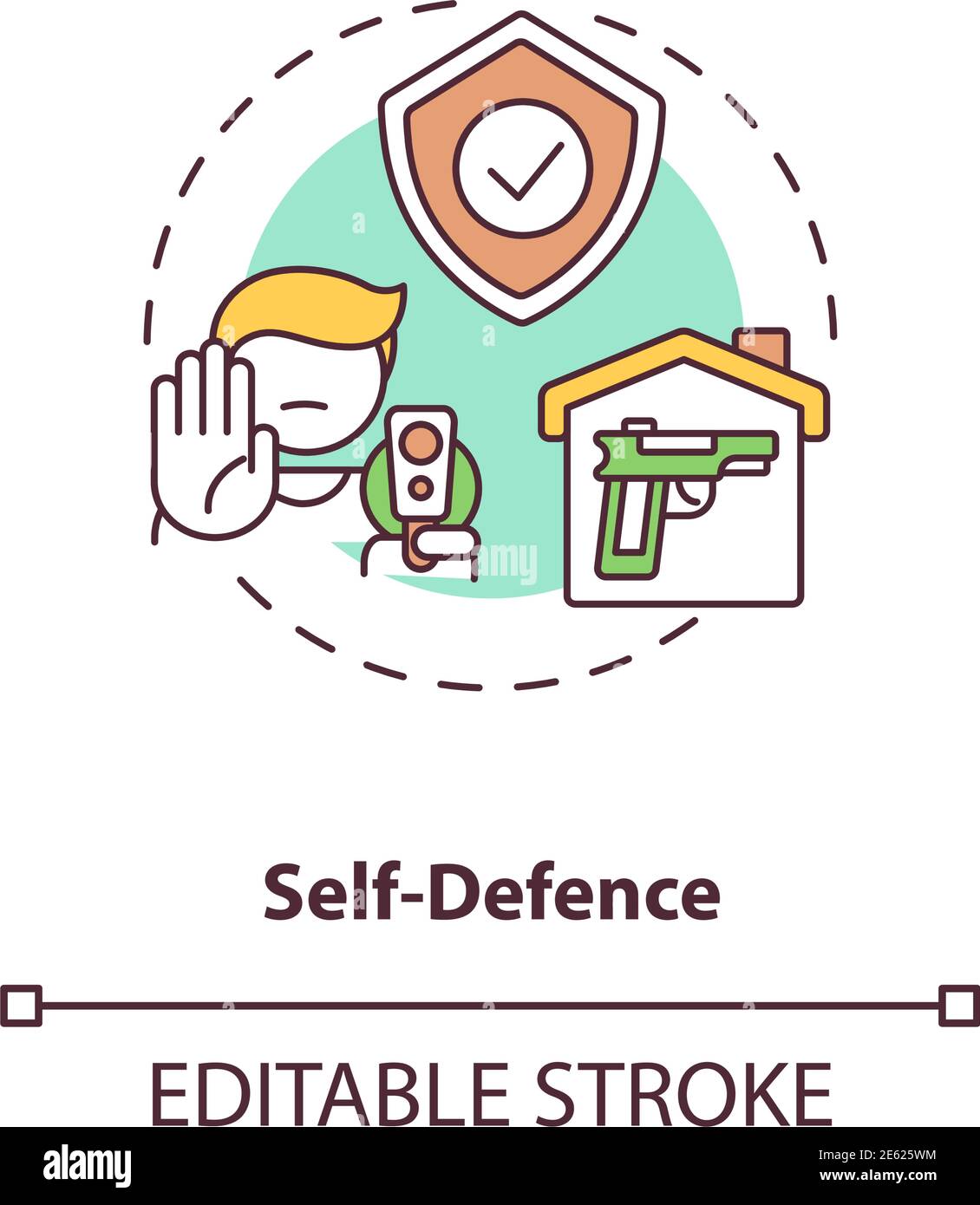Self defense concept icon Stock Vector Image & Art - Alamy