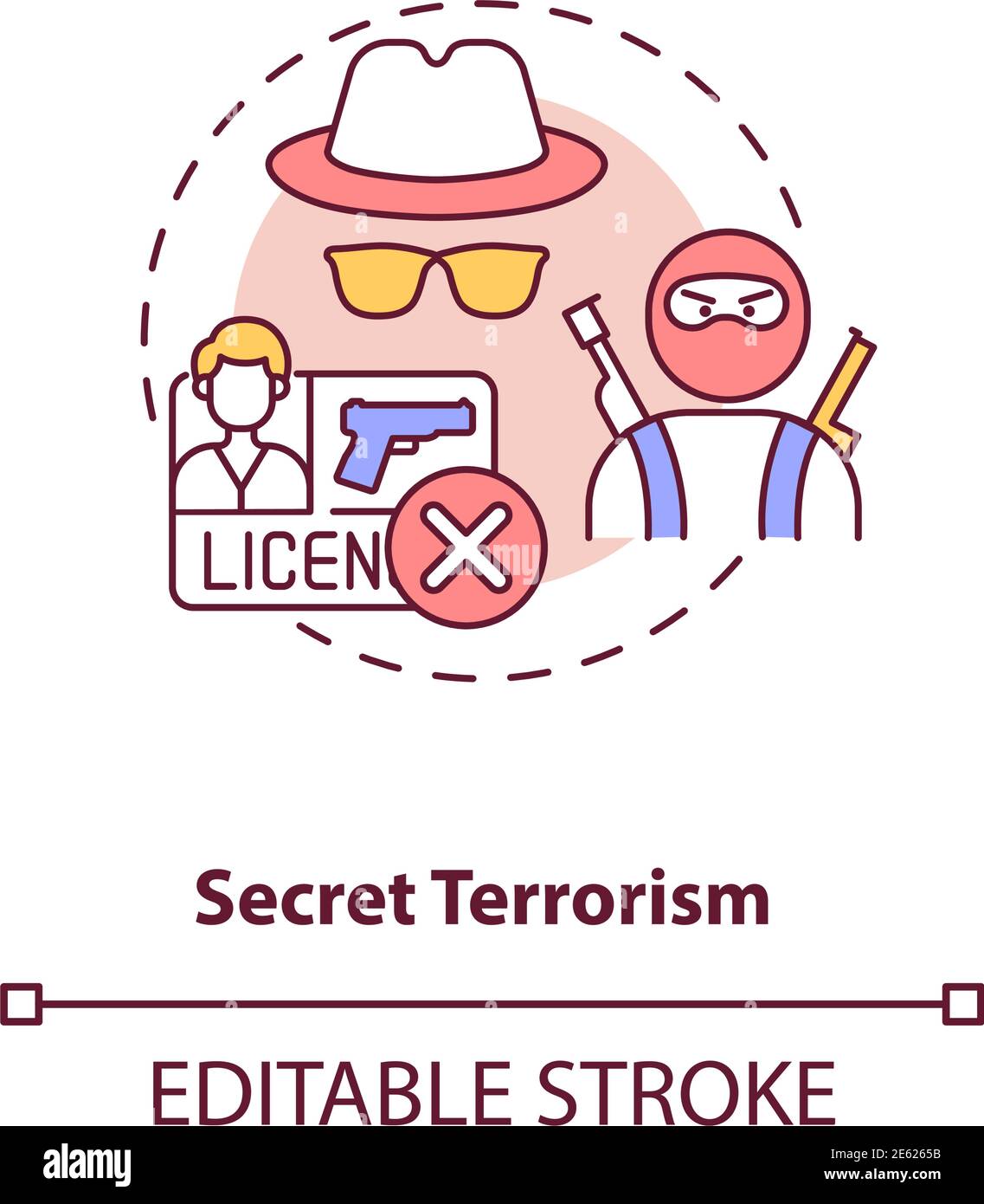 Secret terrorism concept icon Stock Vector Image & Art - Alamy