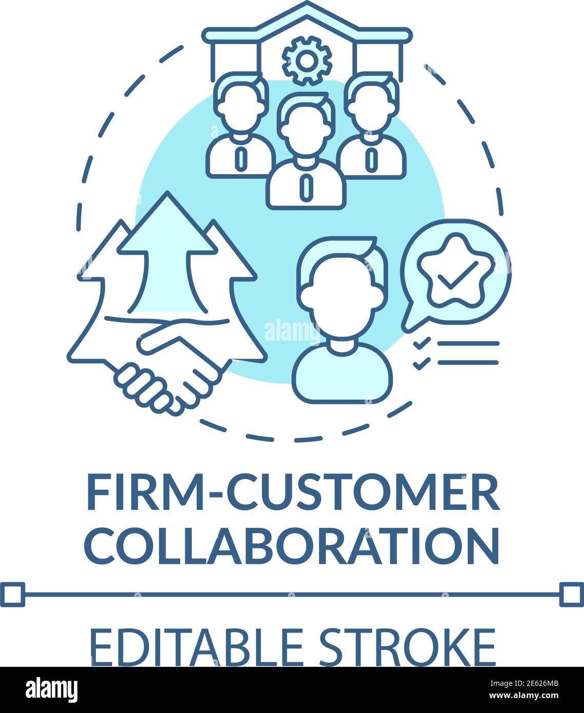 Firm-customer collaboration concept icon Stock Vector Image & Art - Alamy