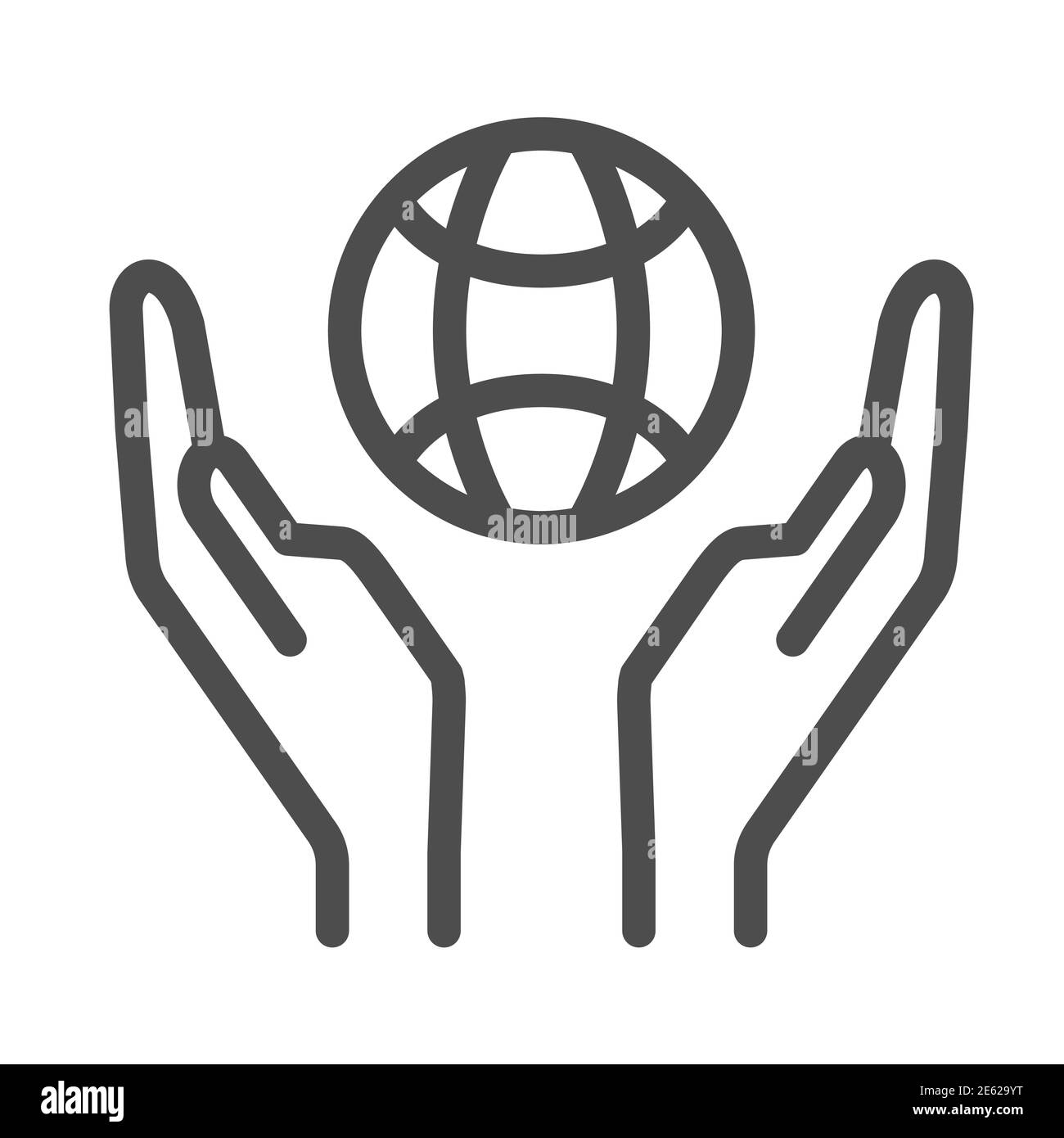 Earth two hand Black and White Stock Photos & Images - Alamy