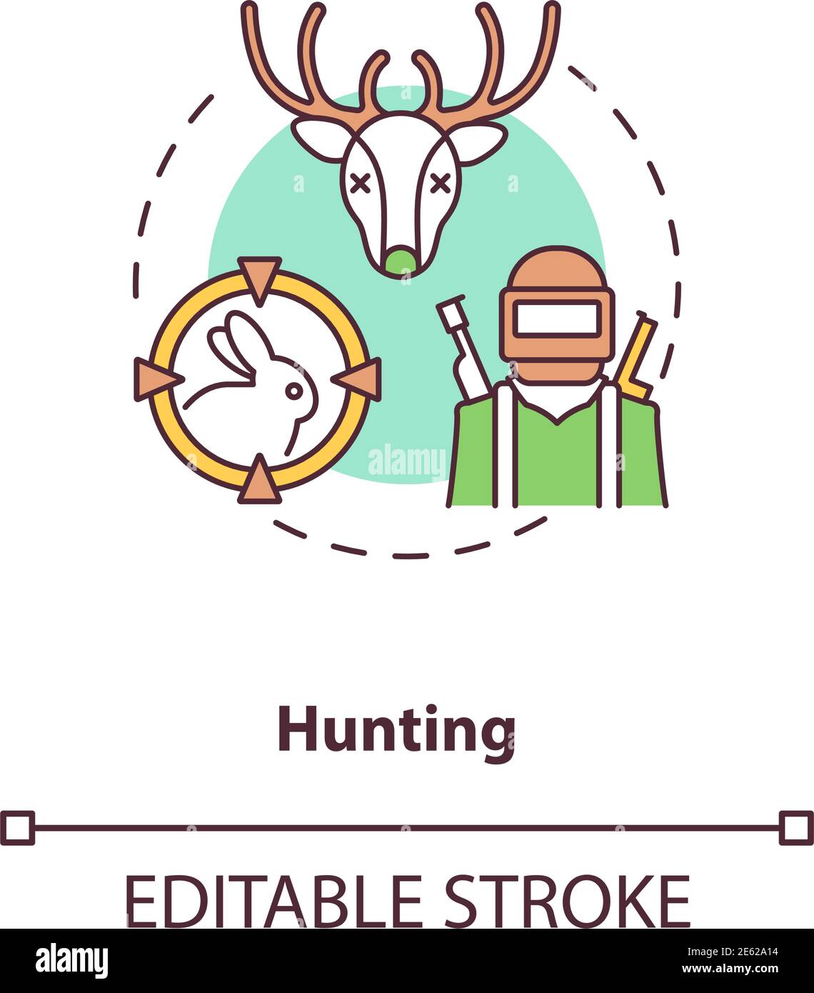 Hunting concept icon Stock Vector Image & Art - Alamy