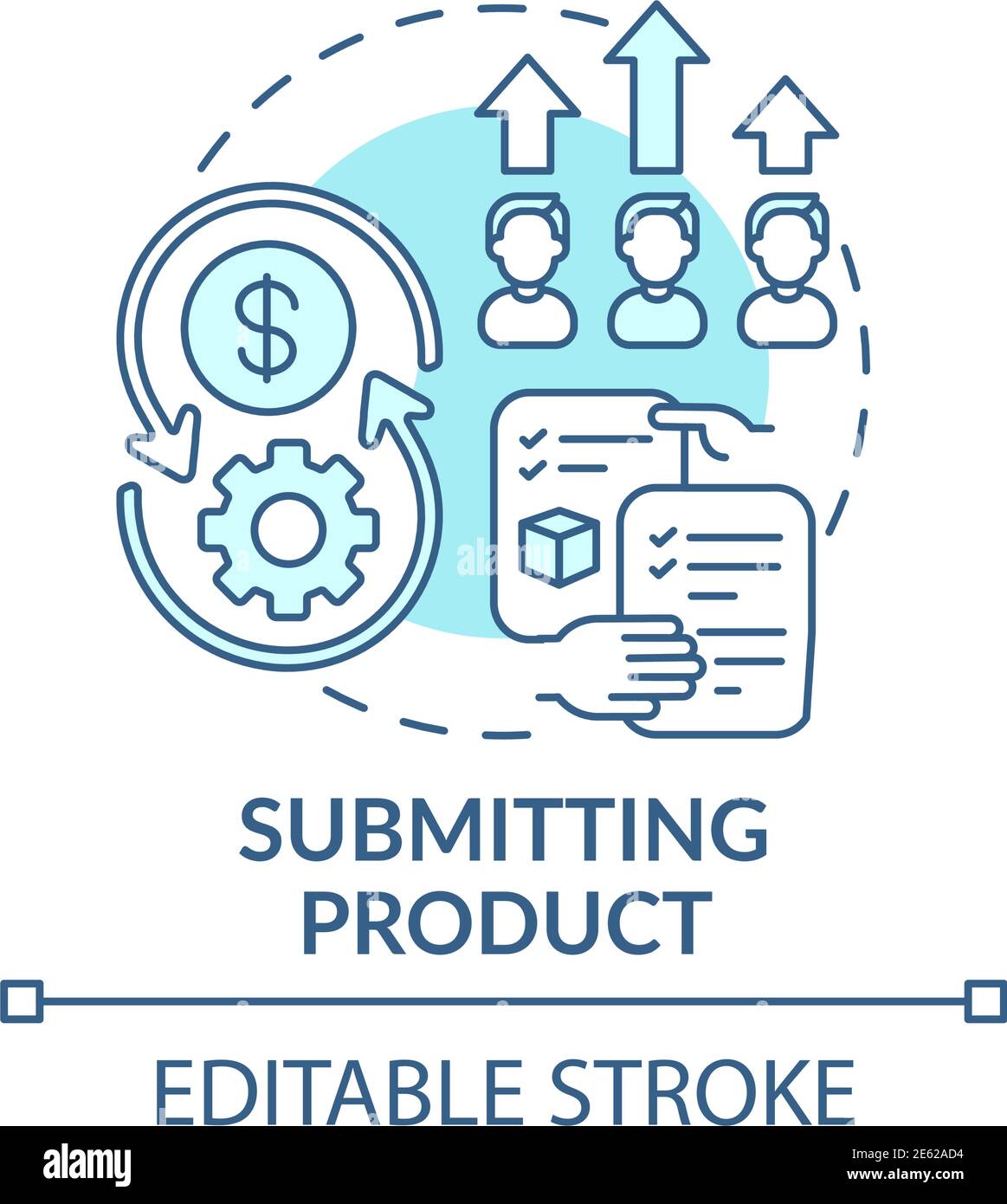 Submitting product concept icon Stock Vector Image & Art - Alamy
