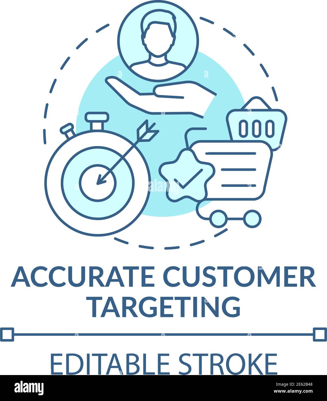 Accurate customer targeting concept icon Stock Vector Image & Art - Alamy