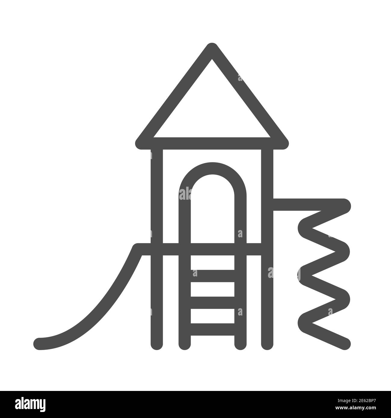 Playground for children line icon, Kindergarten concept, Play area for ...