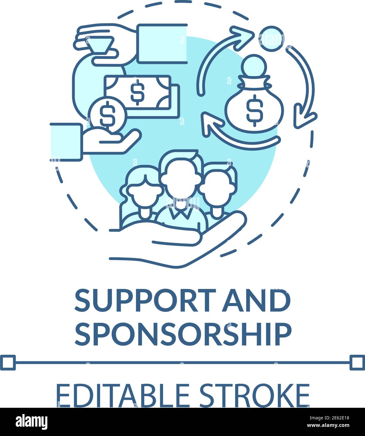 Support and sponsorship concept icon Stock Vector Image & Art - Alamy