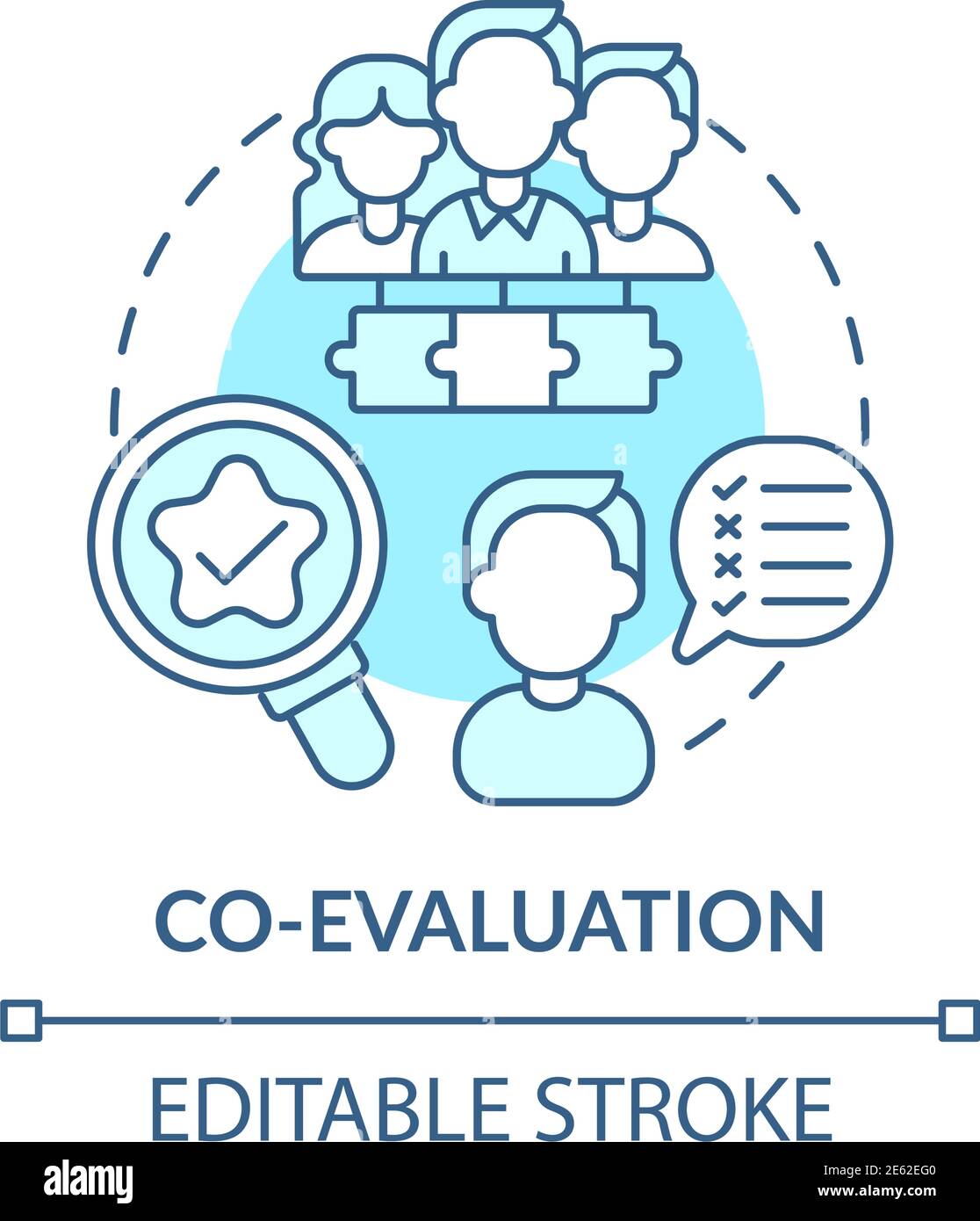 Co-evaluation concept icon Stock Vector Image & Art - Alamy
