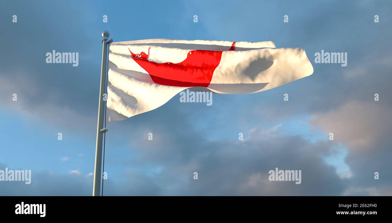 3d rendering of the national flag of the Easter Island Stock Photo - Alamy