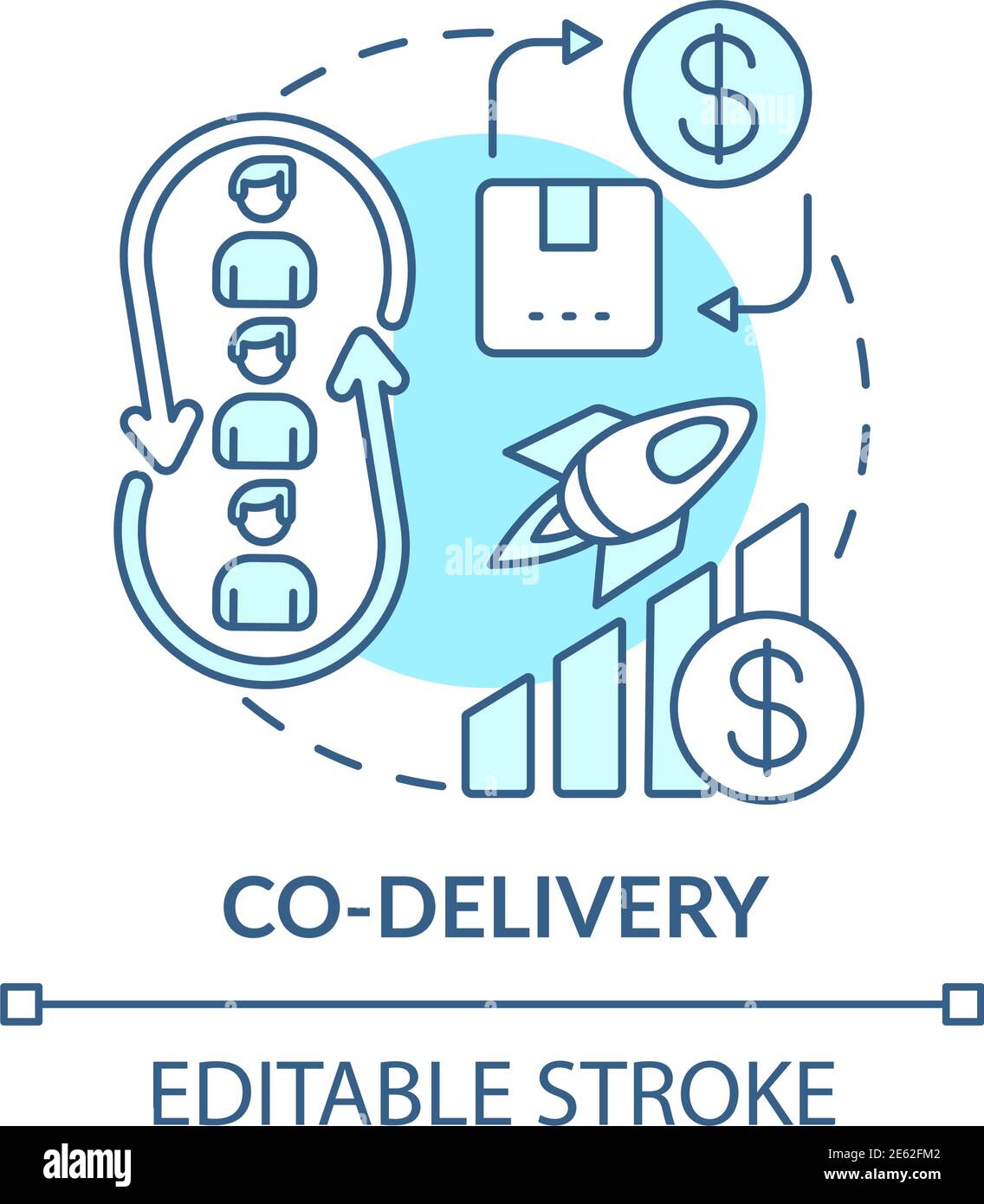 Co-delivery concept icon Stock Vector Image & Art - Alamy