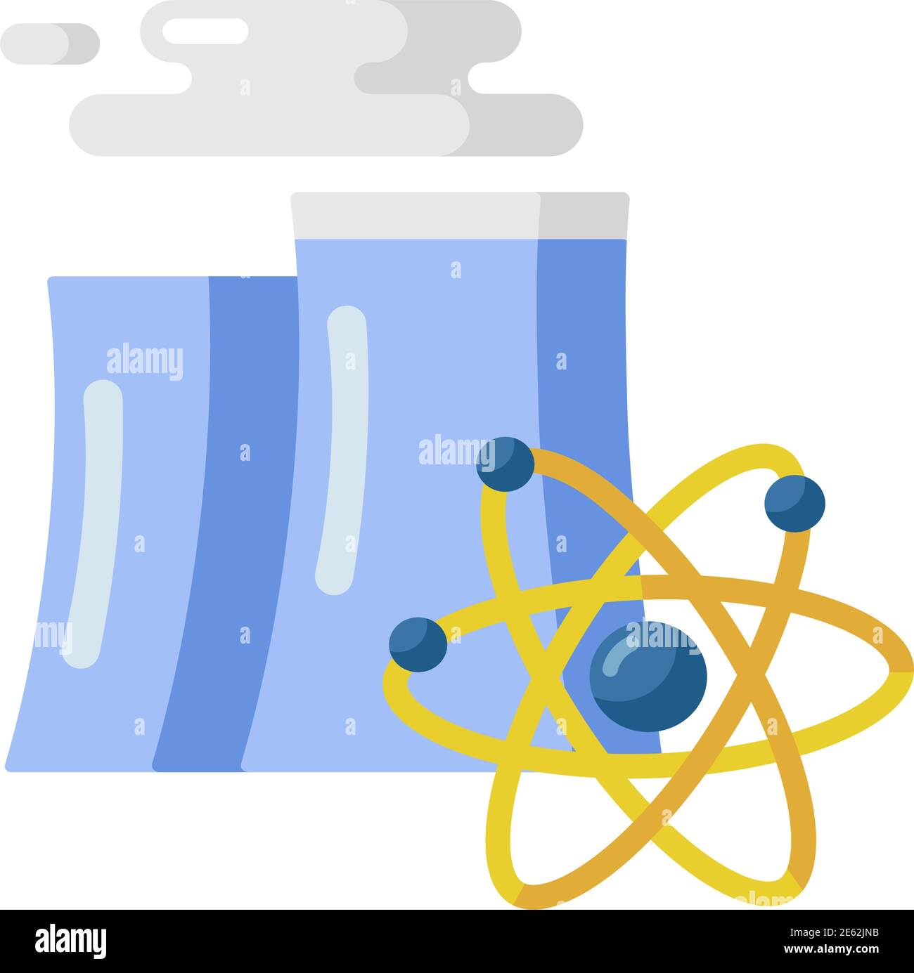 Nuclear industry vector flat color icon Stock Vector Image & Art - Alamy