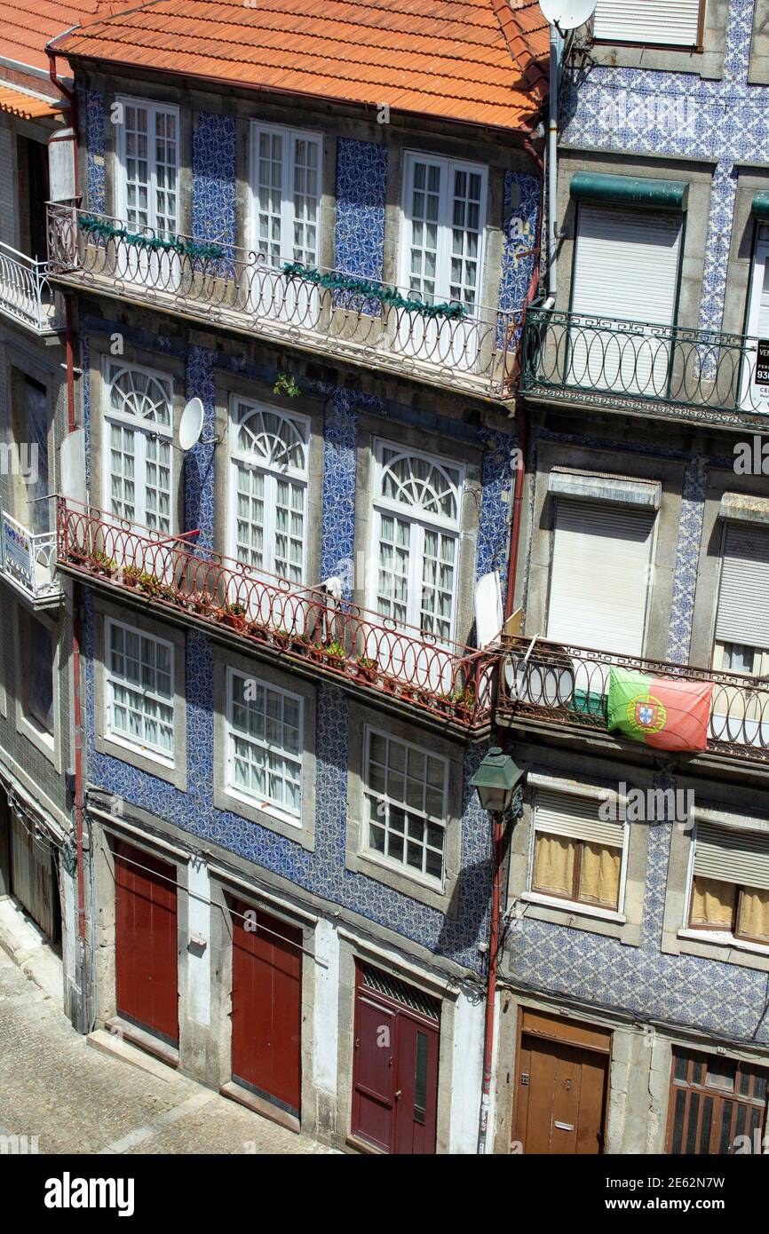 Porto, Portugal: Houses with typical colored tiles, 3rd August 2020 ...