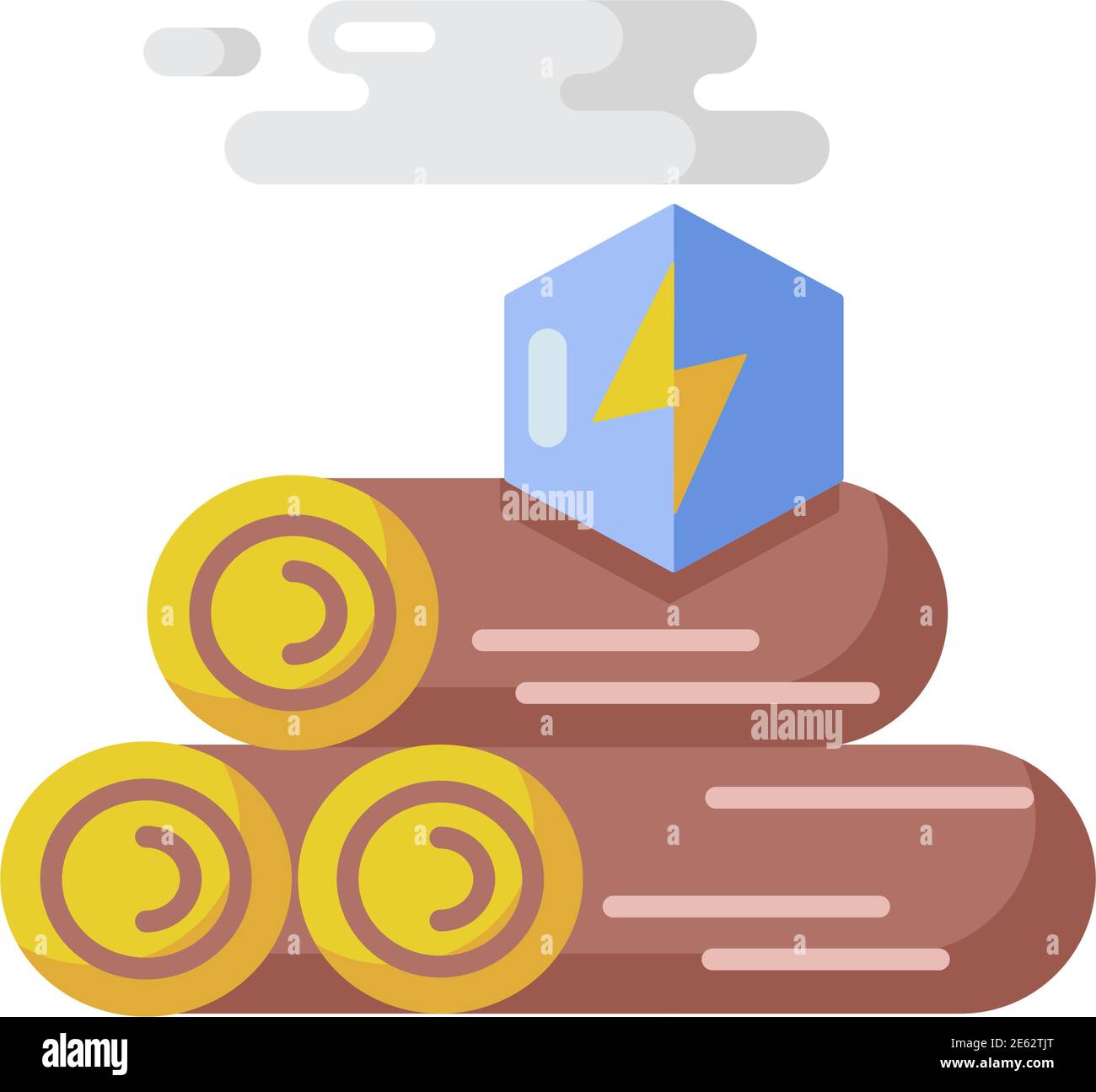 Wood energy vector flat color icon Stock Vector Image & Art - Alamy
